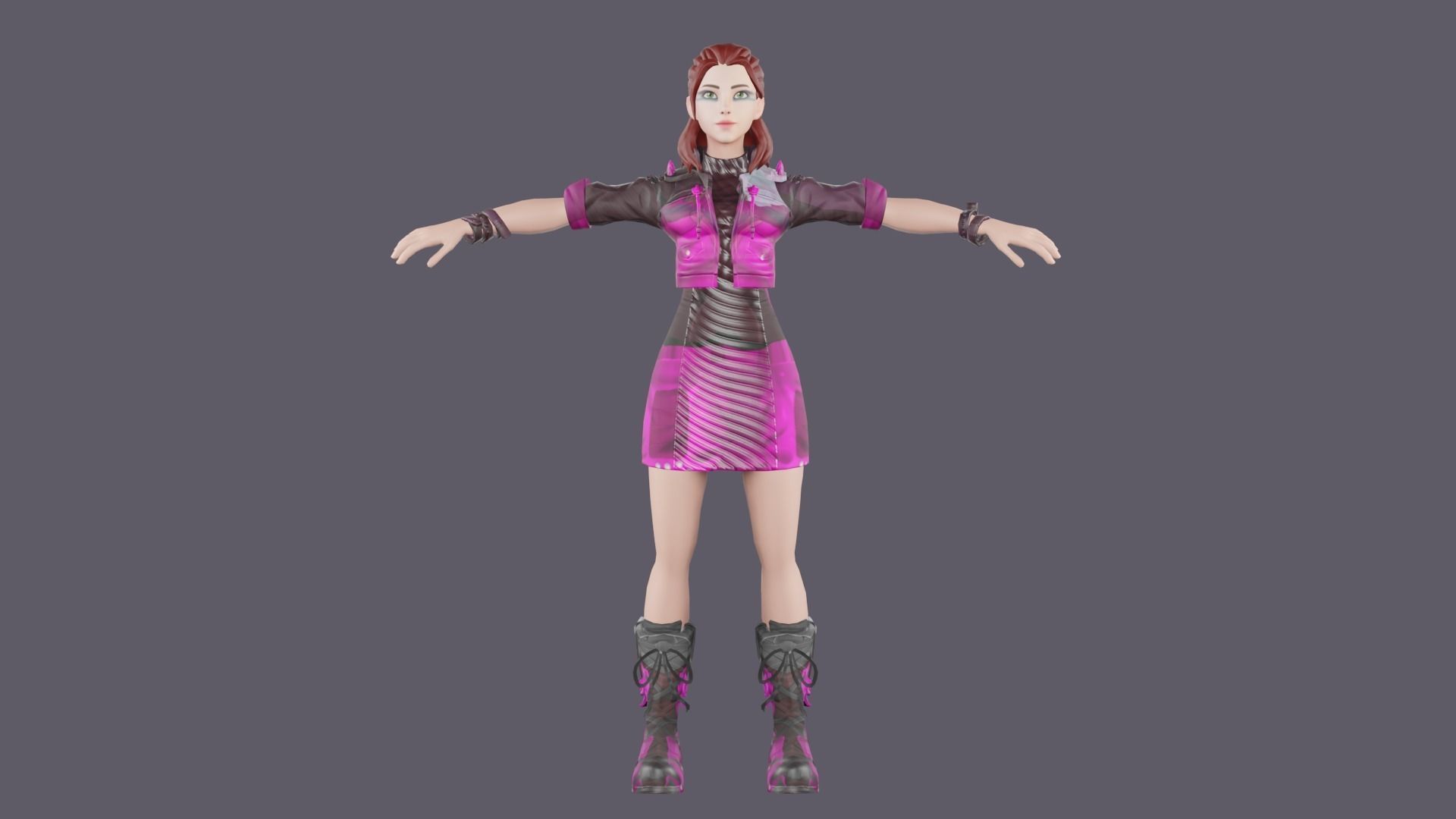 3D model Cyber Cute Girl VR / AR / low-poly | CGTrader