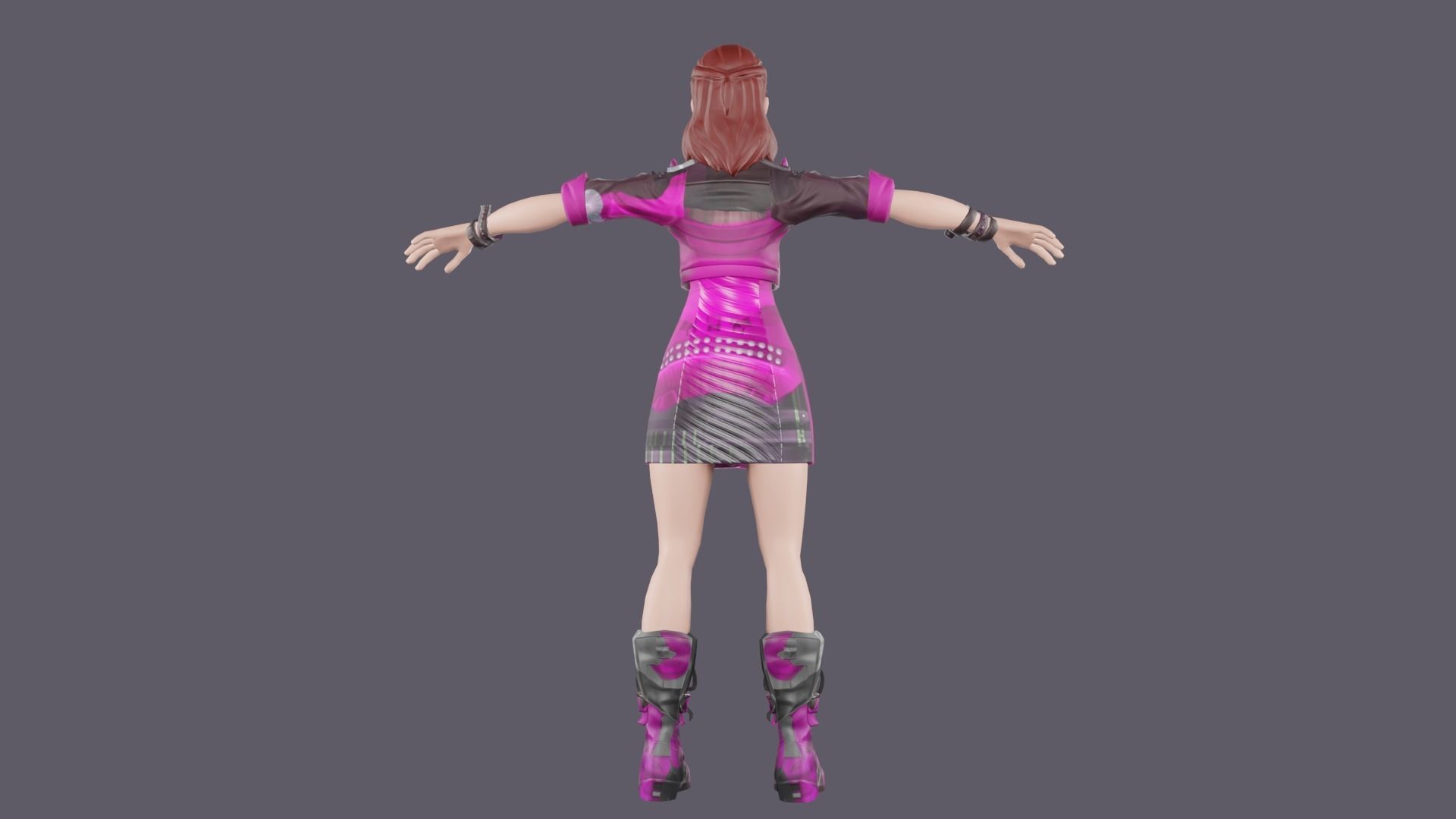 3D model Cyber Cute Girl VR / AR / low-poly | CGTrader