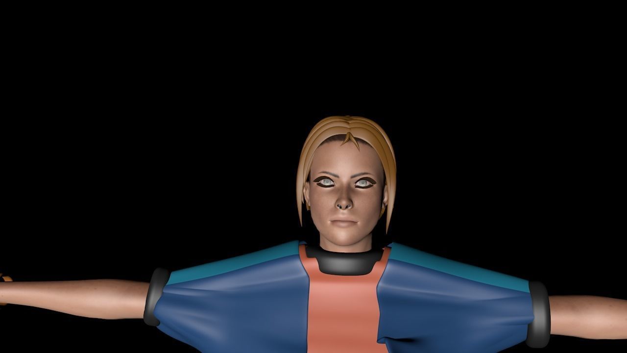 Jane character 3D model rigged | CGTrader