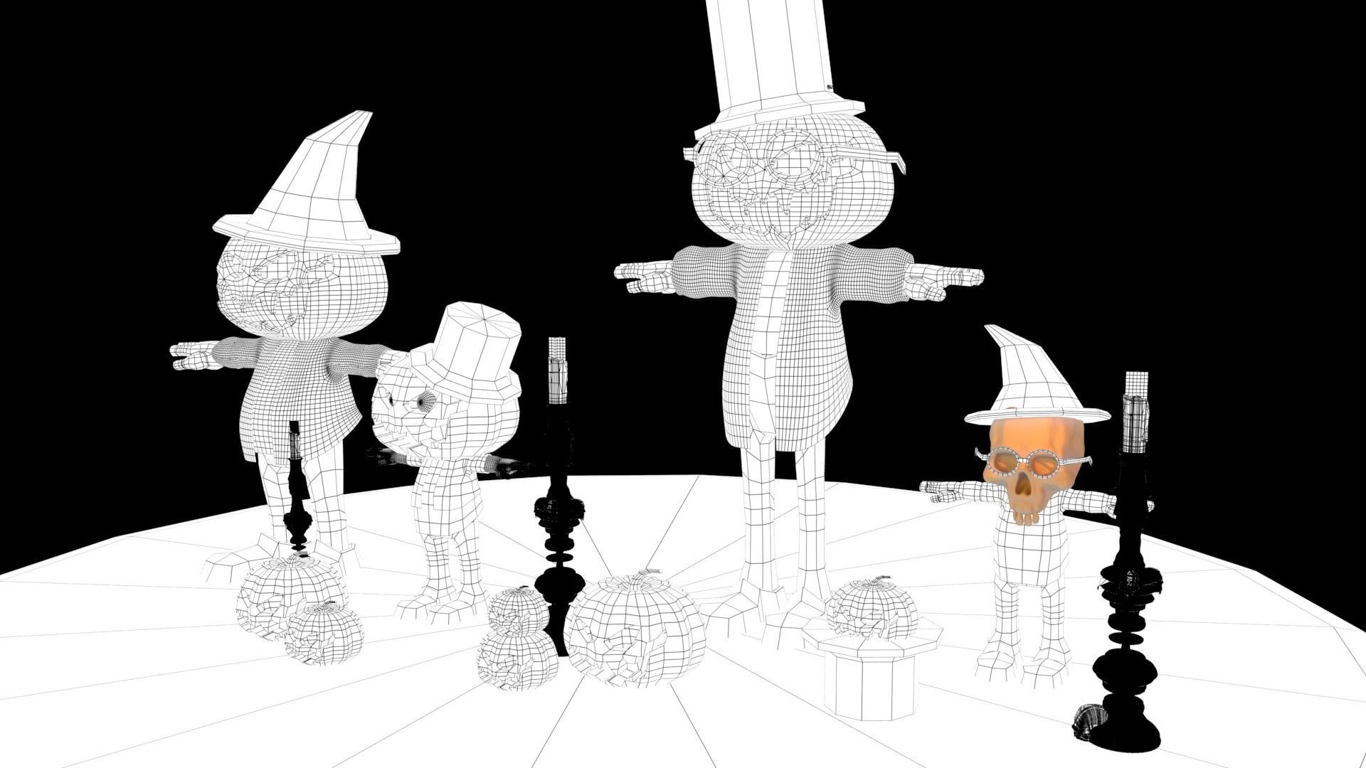 3D model Halloween pack VR / AR / low-poly | CGTrader