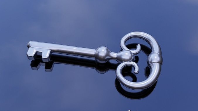 3D model Old Golden Treasure chest Key VR / AR / low-poly | CGTrader