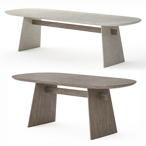 Natuzzi Adam dining tables 3D model | CGTrader