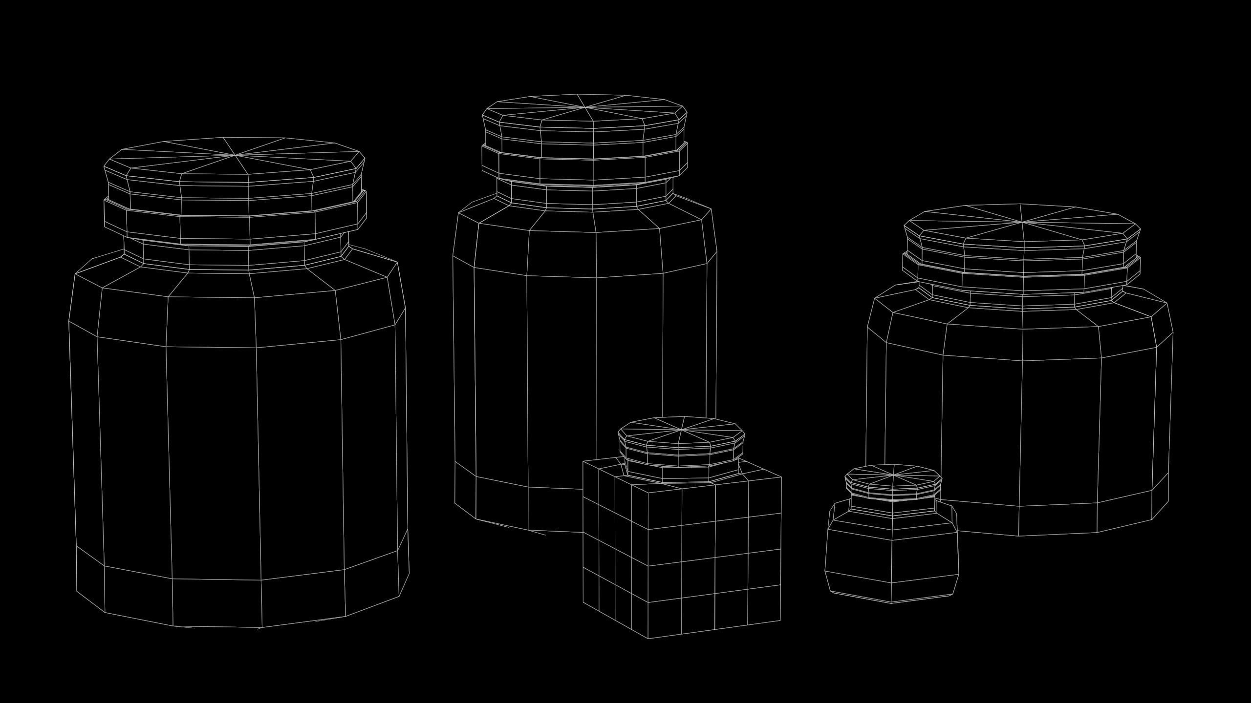 3D model Stylized 3D Jar Collection UV Unwrapped and Optimized Poly ...