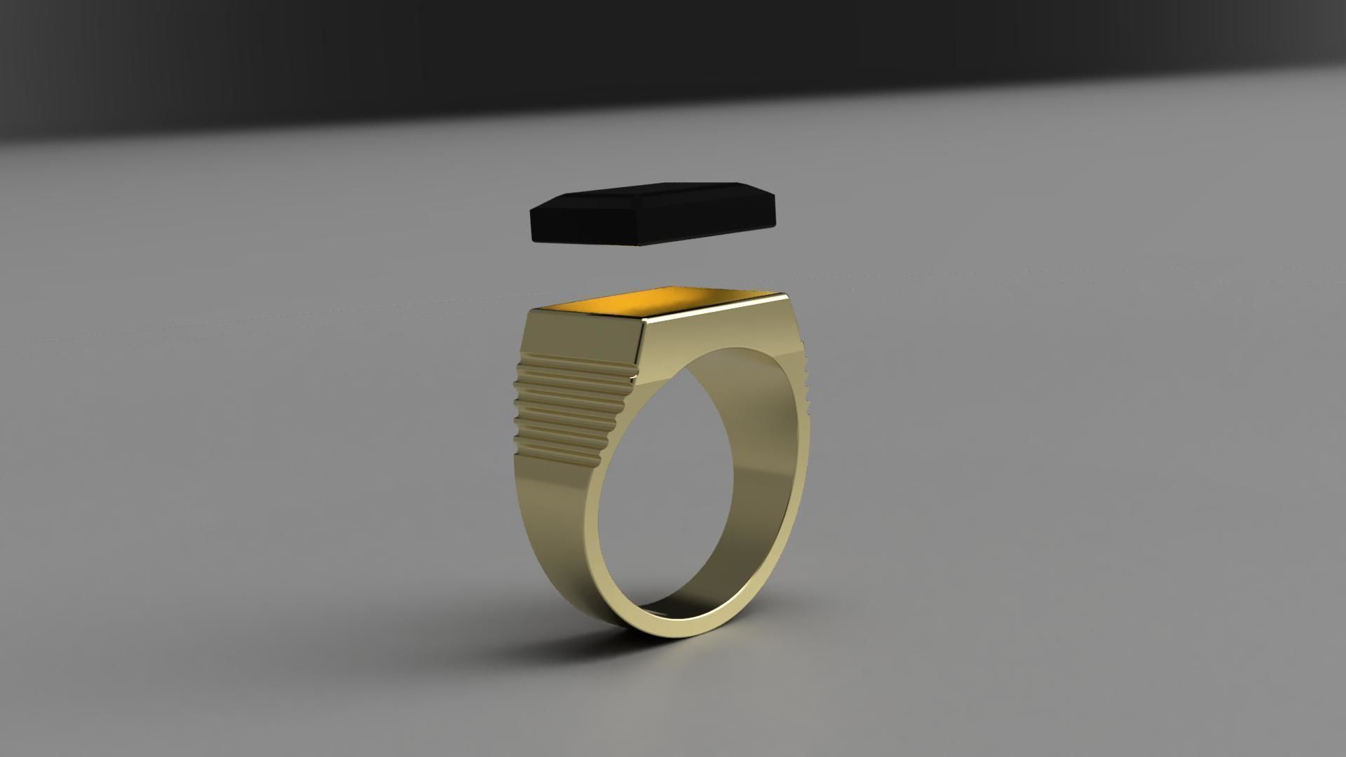 man onix or resing ring 3D model 3D printable | CGTrader