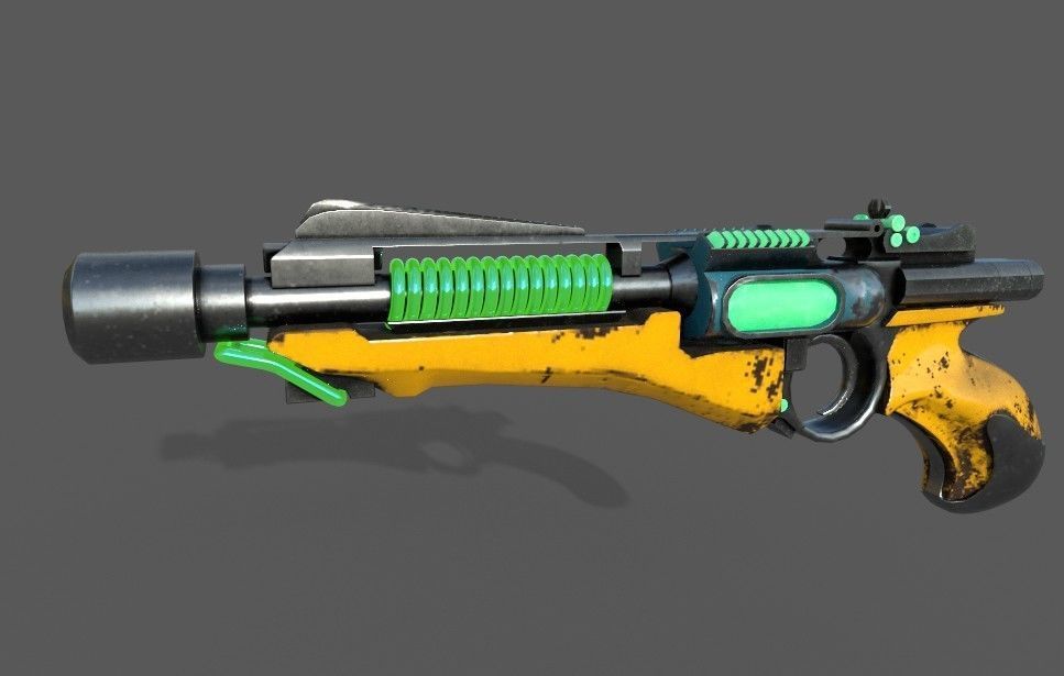 3D model Stylized Energy Gun VR / AR / low-poly | CGTrader