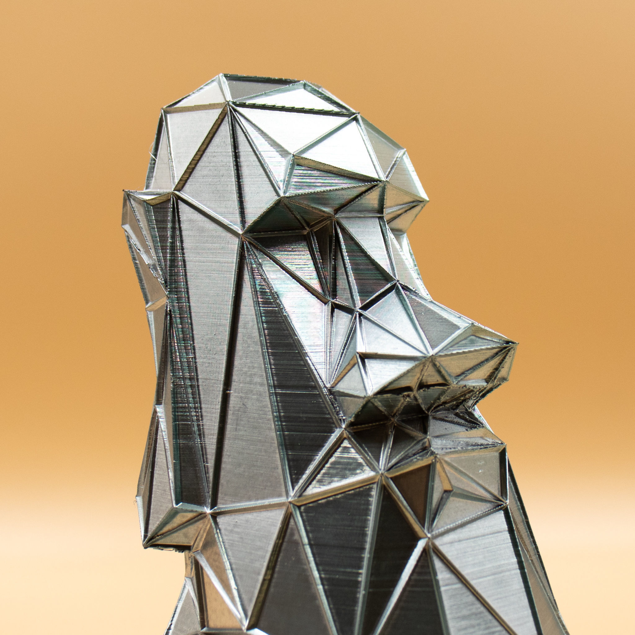Moai Voronoi Low Poly 3D model 3D printable | CGTrader