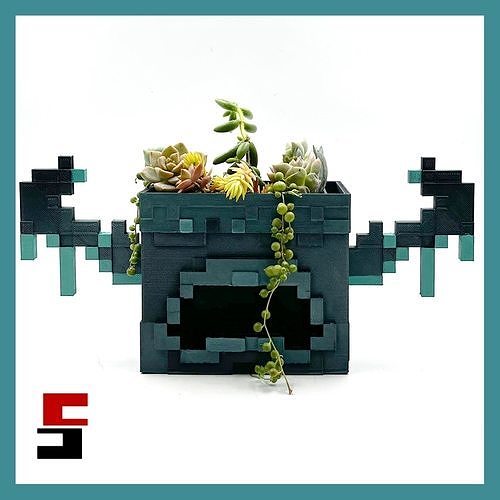 Minecraft Warden Planter Pot 3D model 3D printable | CGTrader