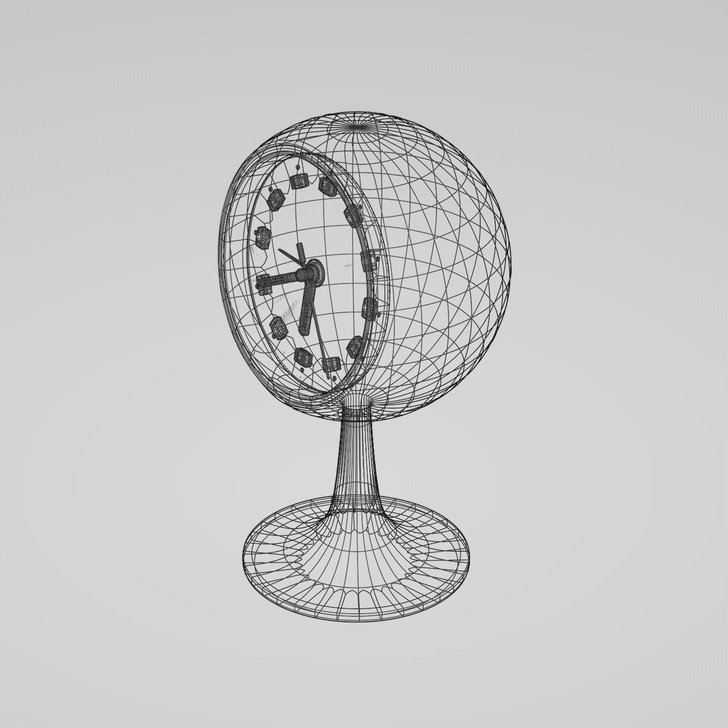 Vintage Coral Clock 3D model | CGTrader