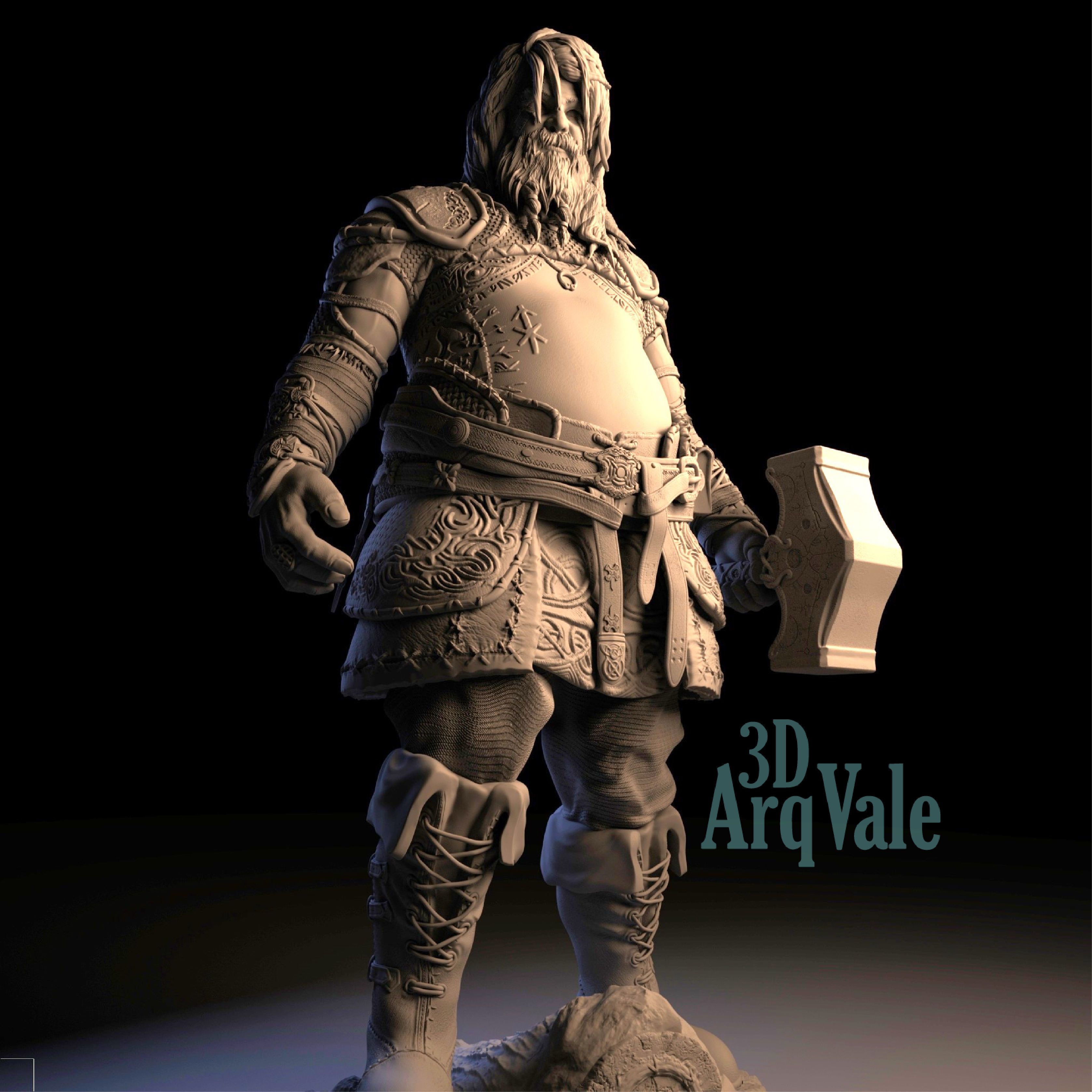 Thor - God of War Ragnarok 3D model 3D printable | CGTrader