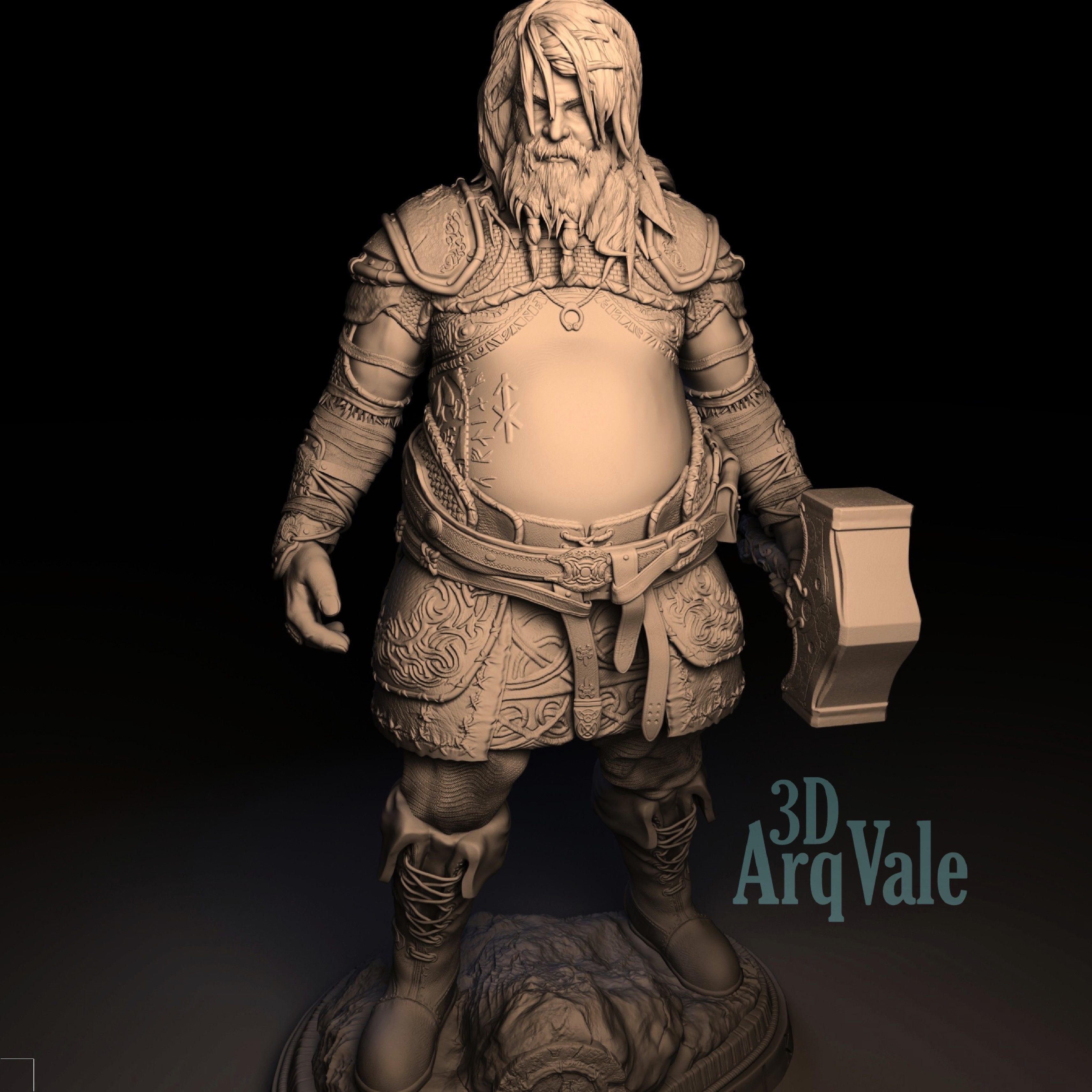 Thor - God of War Ragnarok 3D model 3D printable | CGTrader