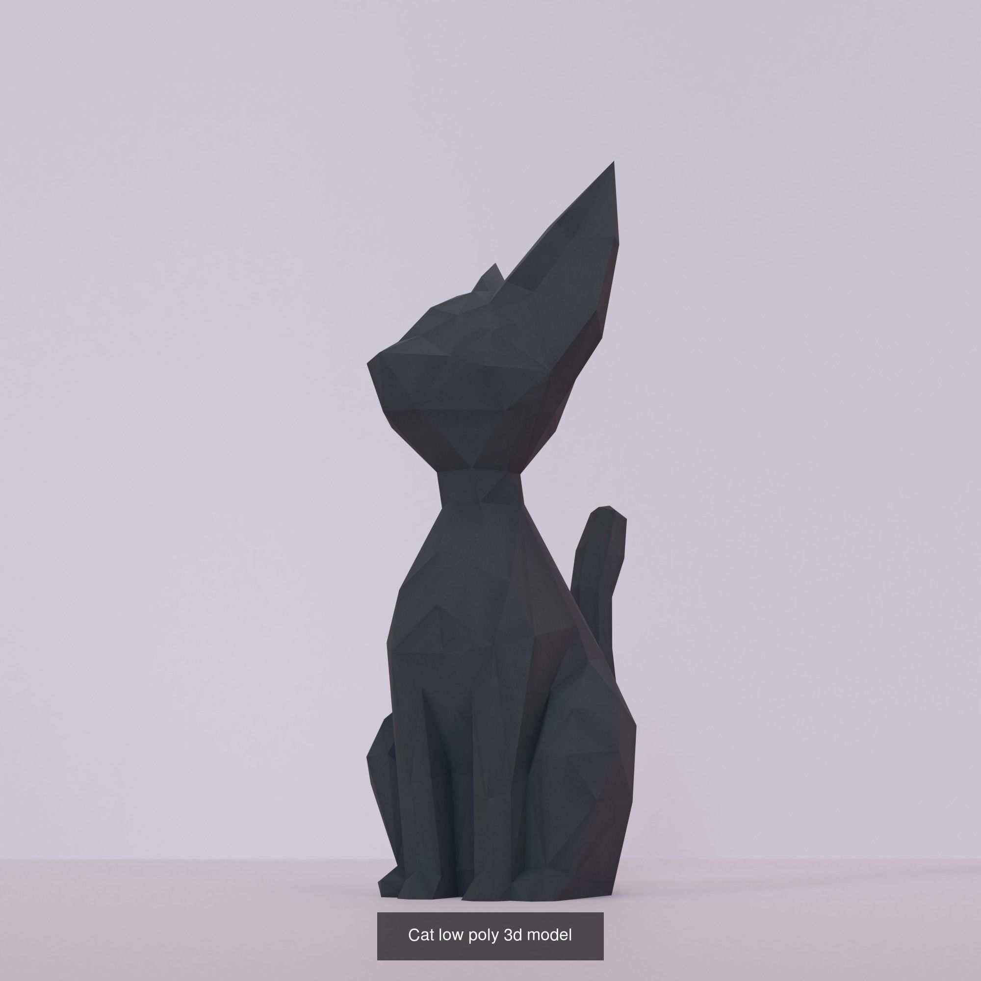 Set 3 cat low poly model 3D Model Collection | CGTrader