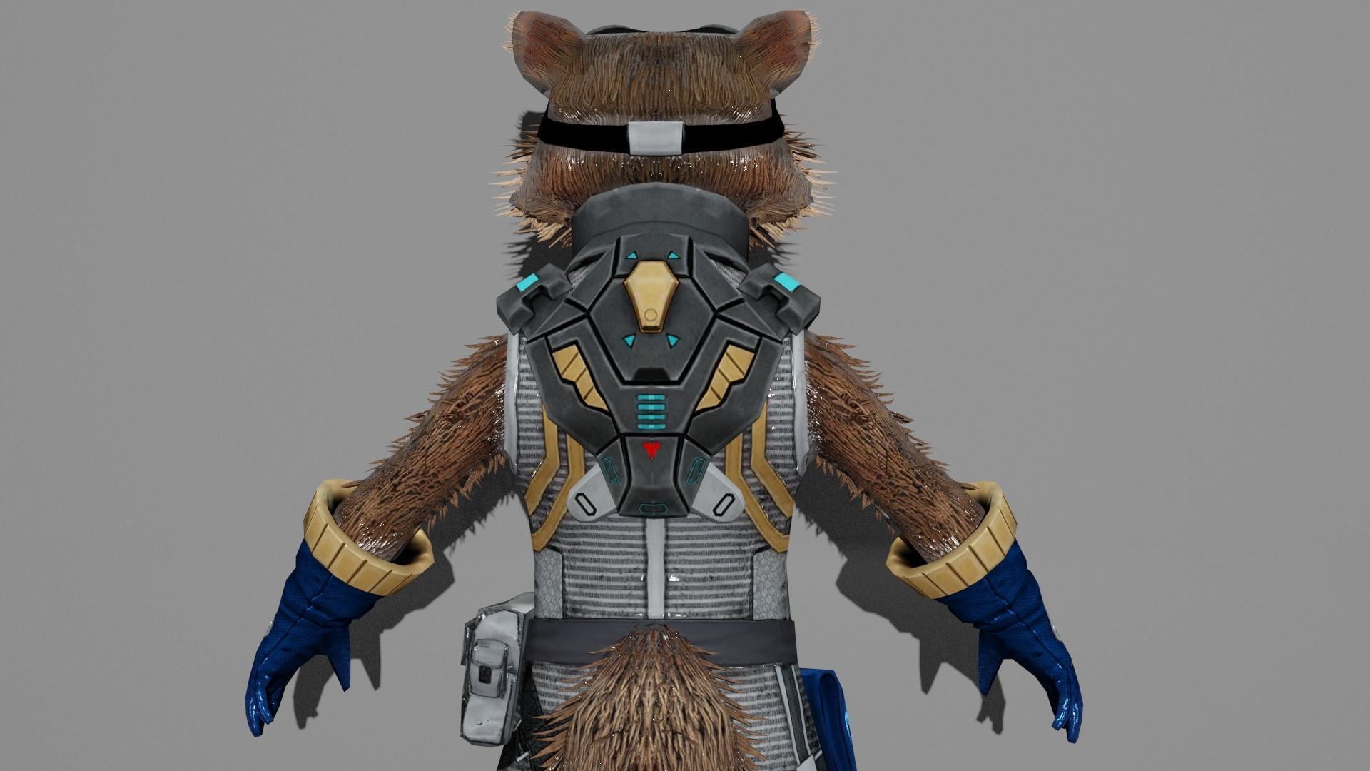Rocket Racoon 3D model rigged | CGTrader