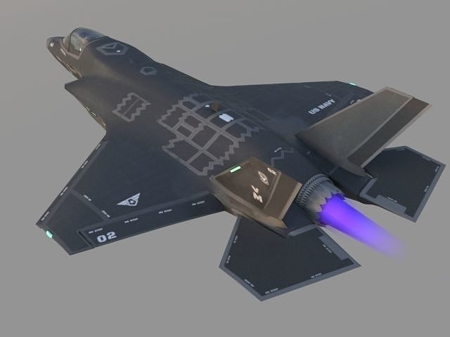 3D model F-35 Ghost Fighter jet VR / AR / low-poly | CGTrader