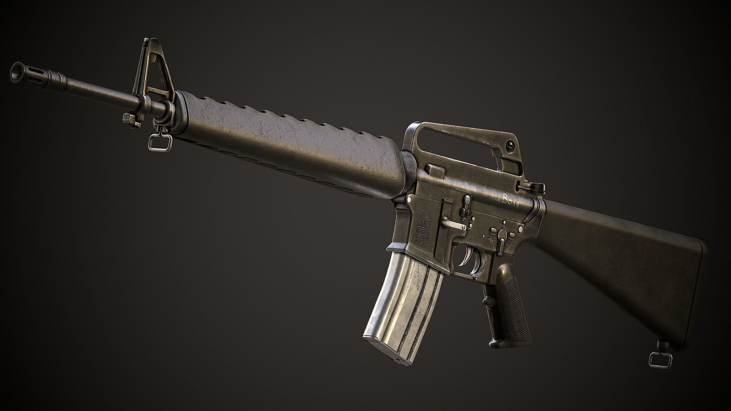 3D model M16A1 ar - rifle VR / AR / low-poly | CGTrader