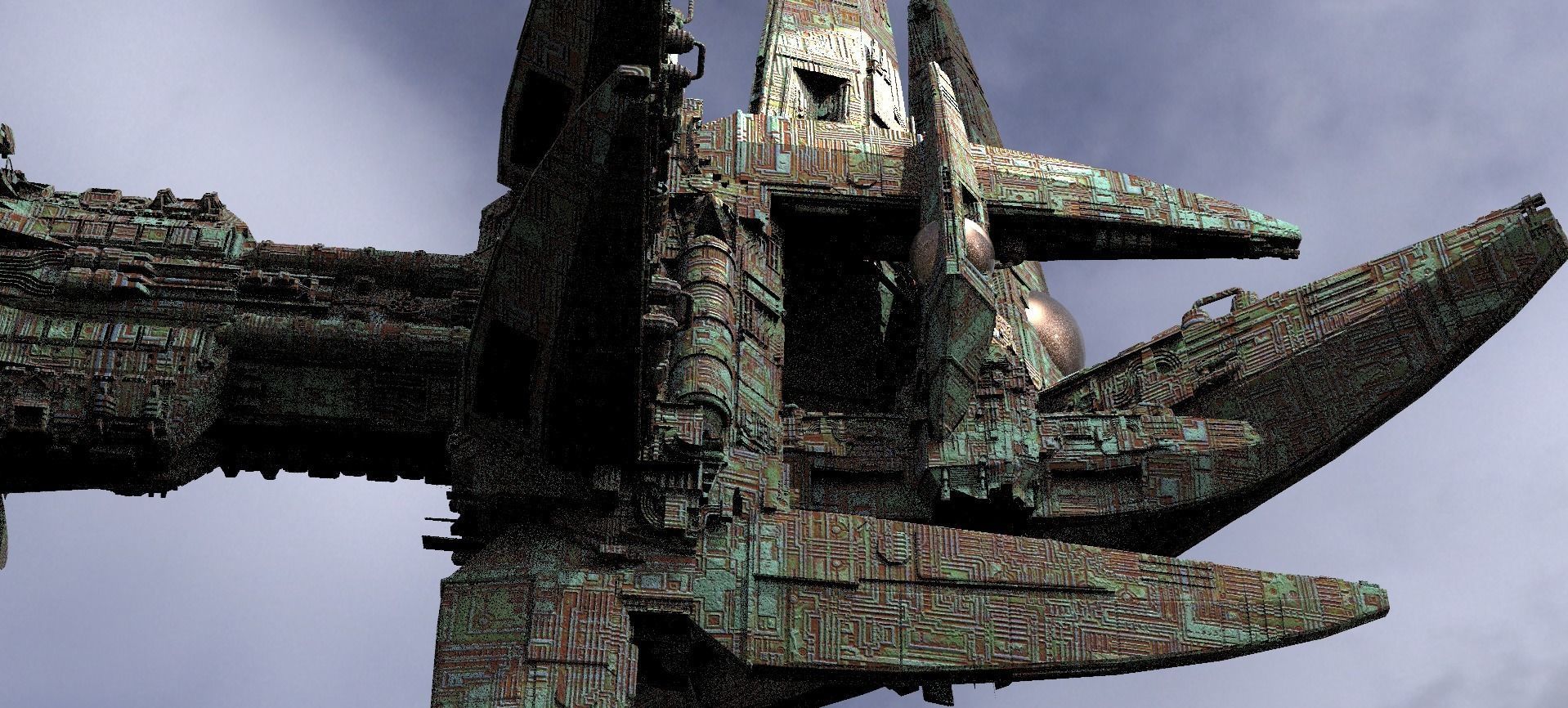 Wraith Alien Architecture Kit bash Extended 3D model | CGTrader