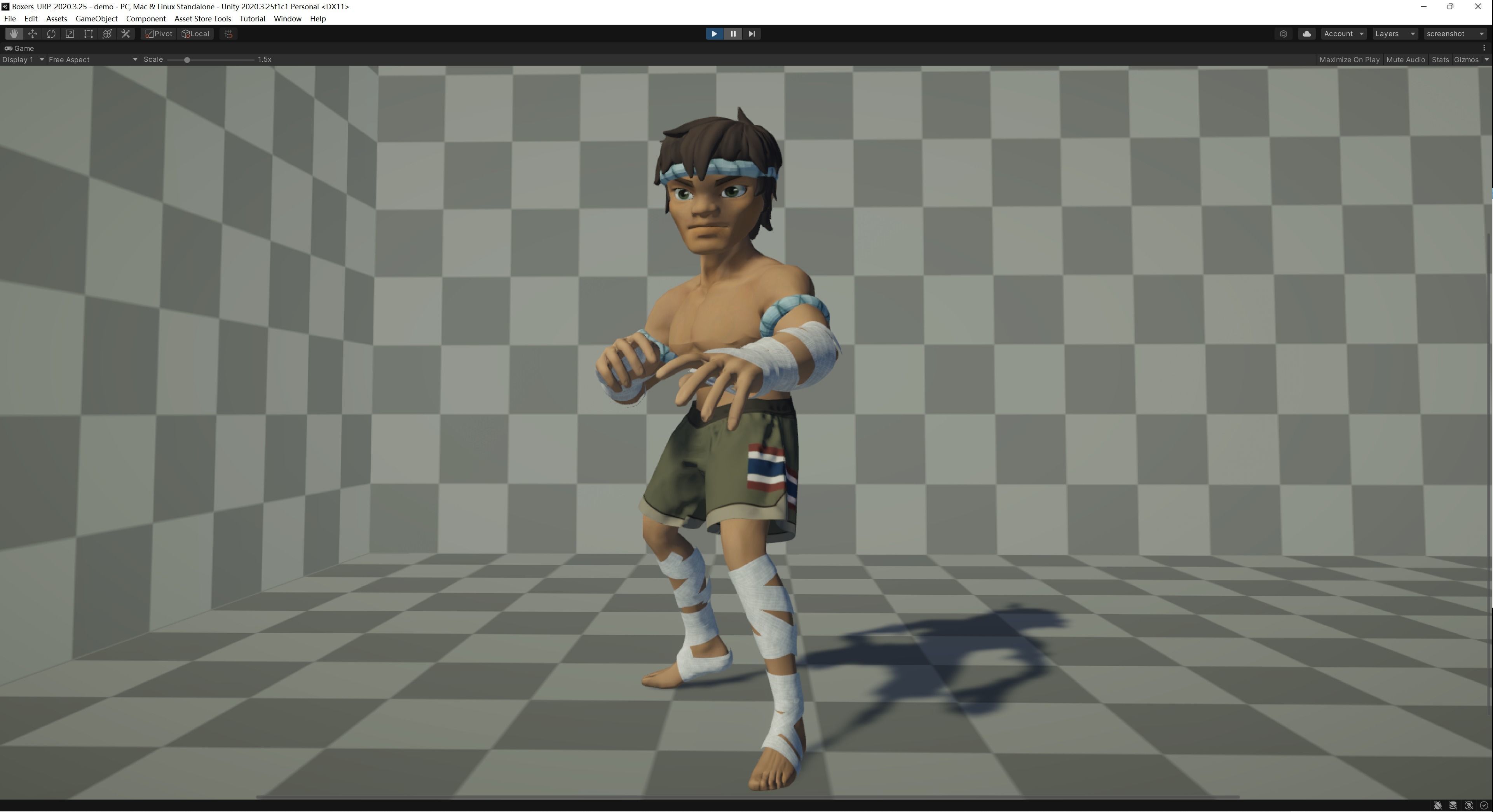 Muay Thai Fighter 3D model animated rigged | CGTrader