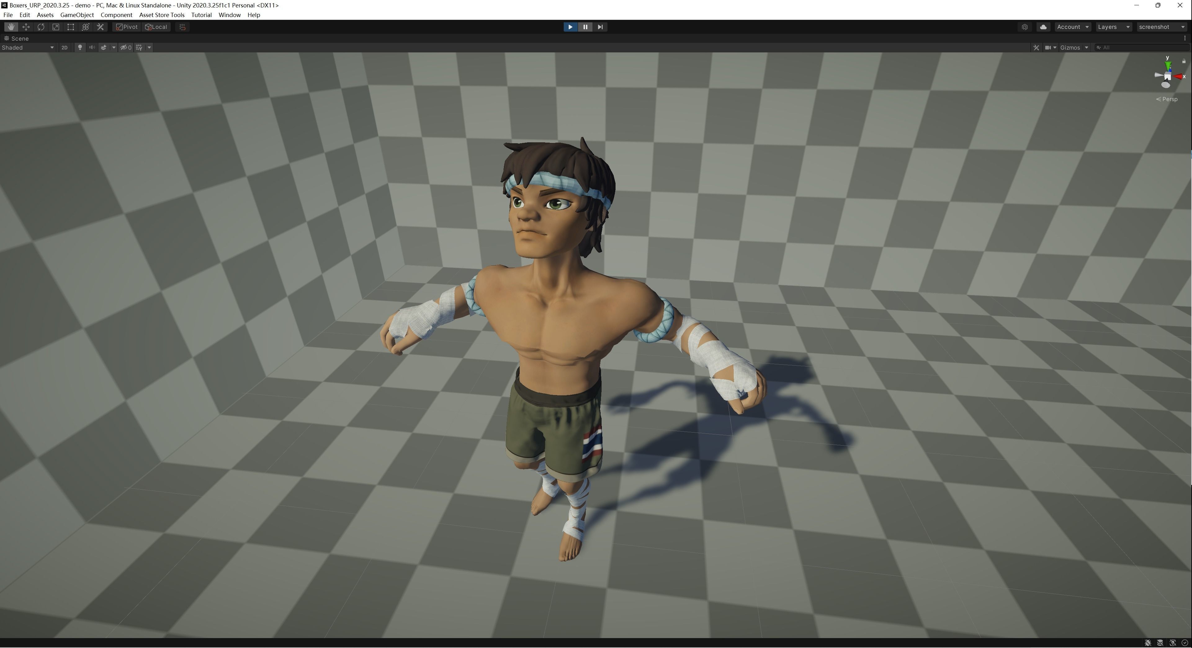 Muay Thai Fighter 3D model animated rigged | CGTrader