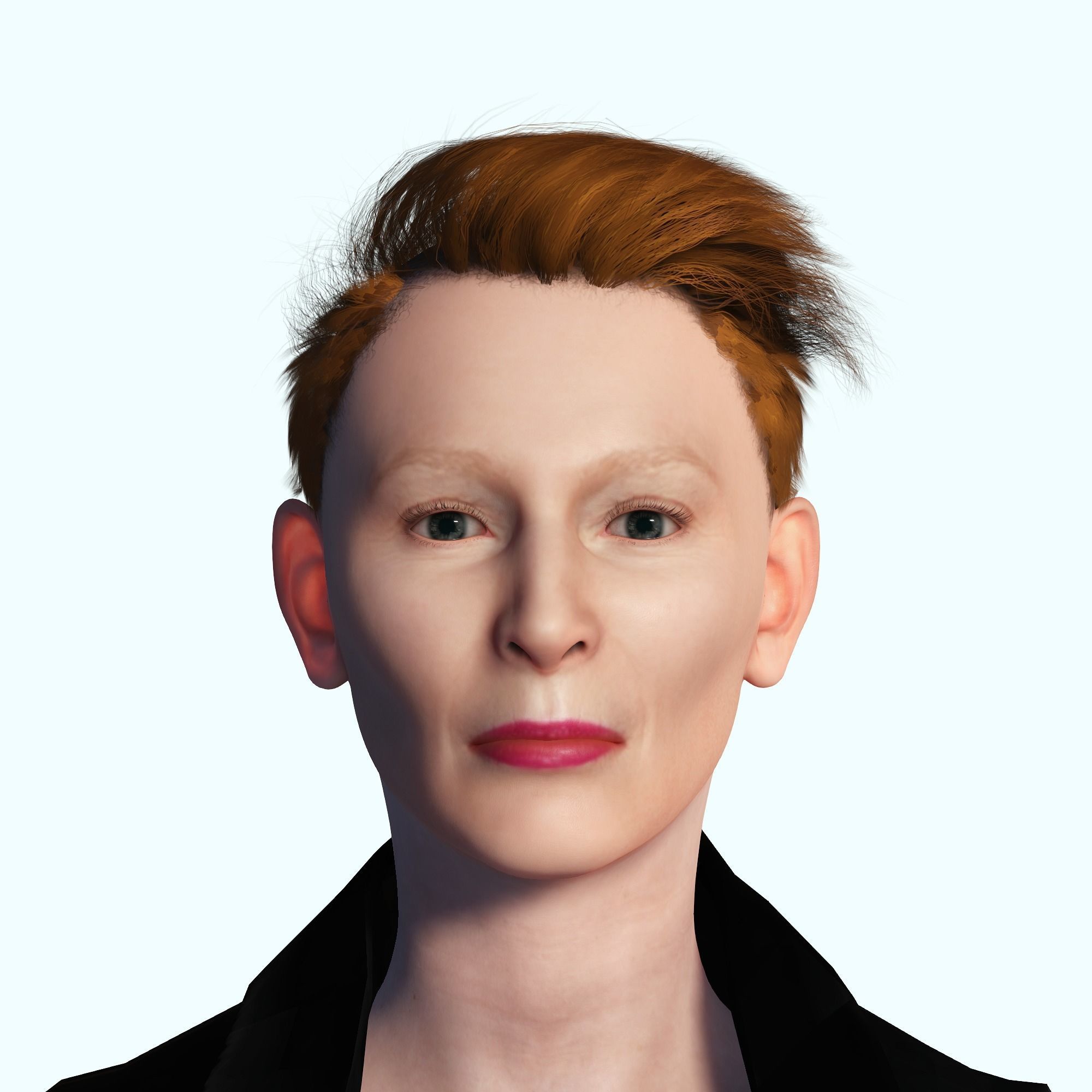 3D model Tilda Swinton 2 3D Rigged model ready for animation VR / AR ...