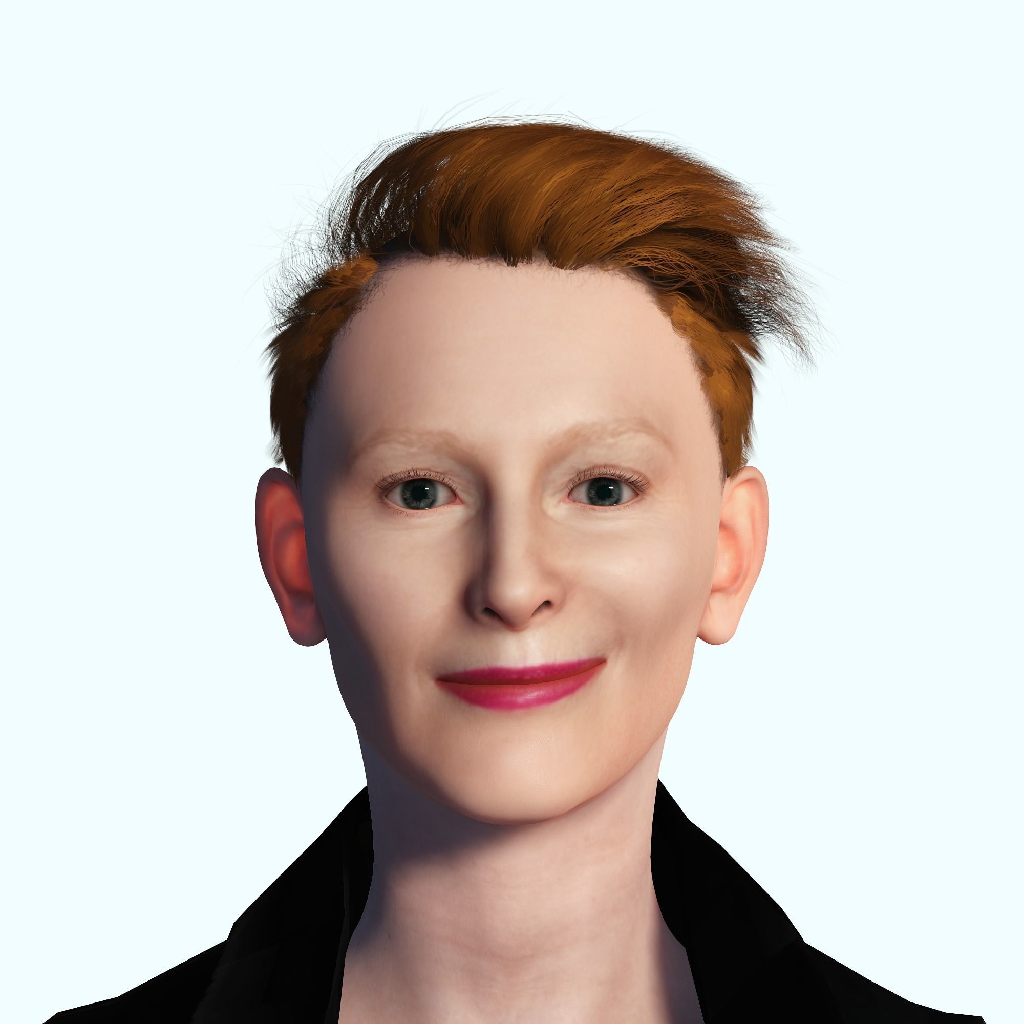 3D model Tilda Swinton 2 3D Rigged model ready for animation VR / AR ...