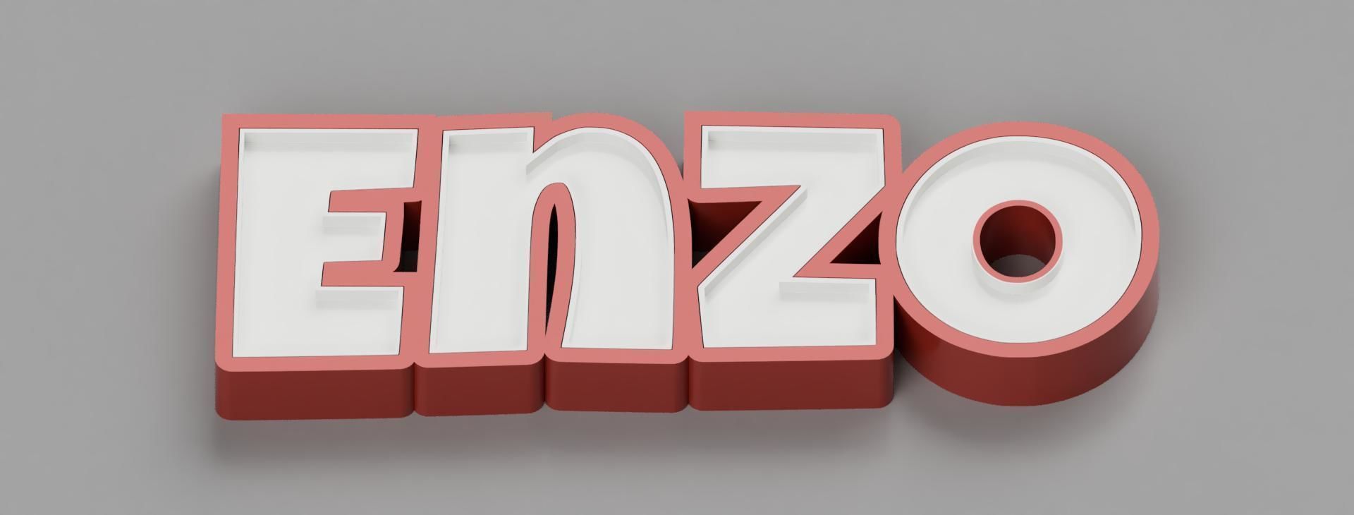 ENZO NAME LED 3D model 3D printable | CGTrader