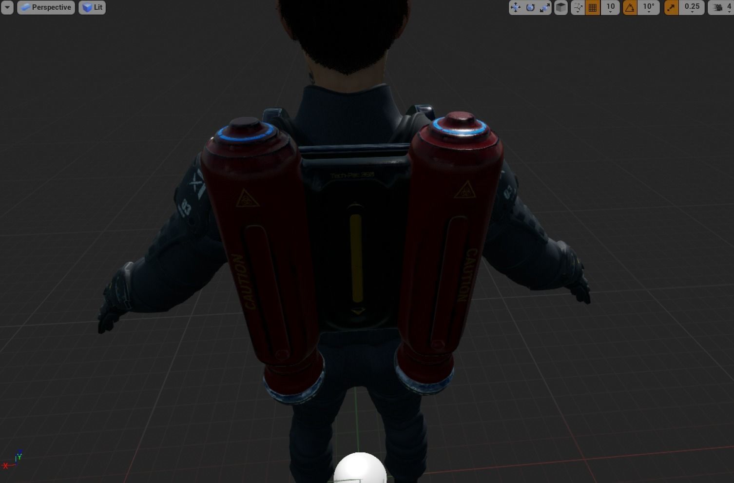 Jetpack man in futuristic suit 3D model | CGTrader