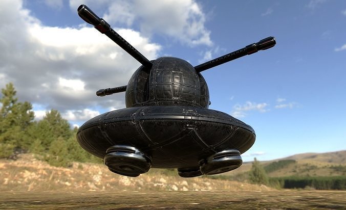 Flying Turret 3D model | CGTrader