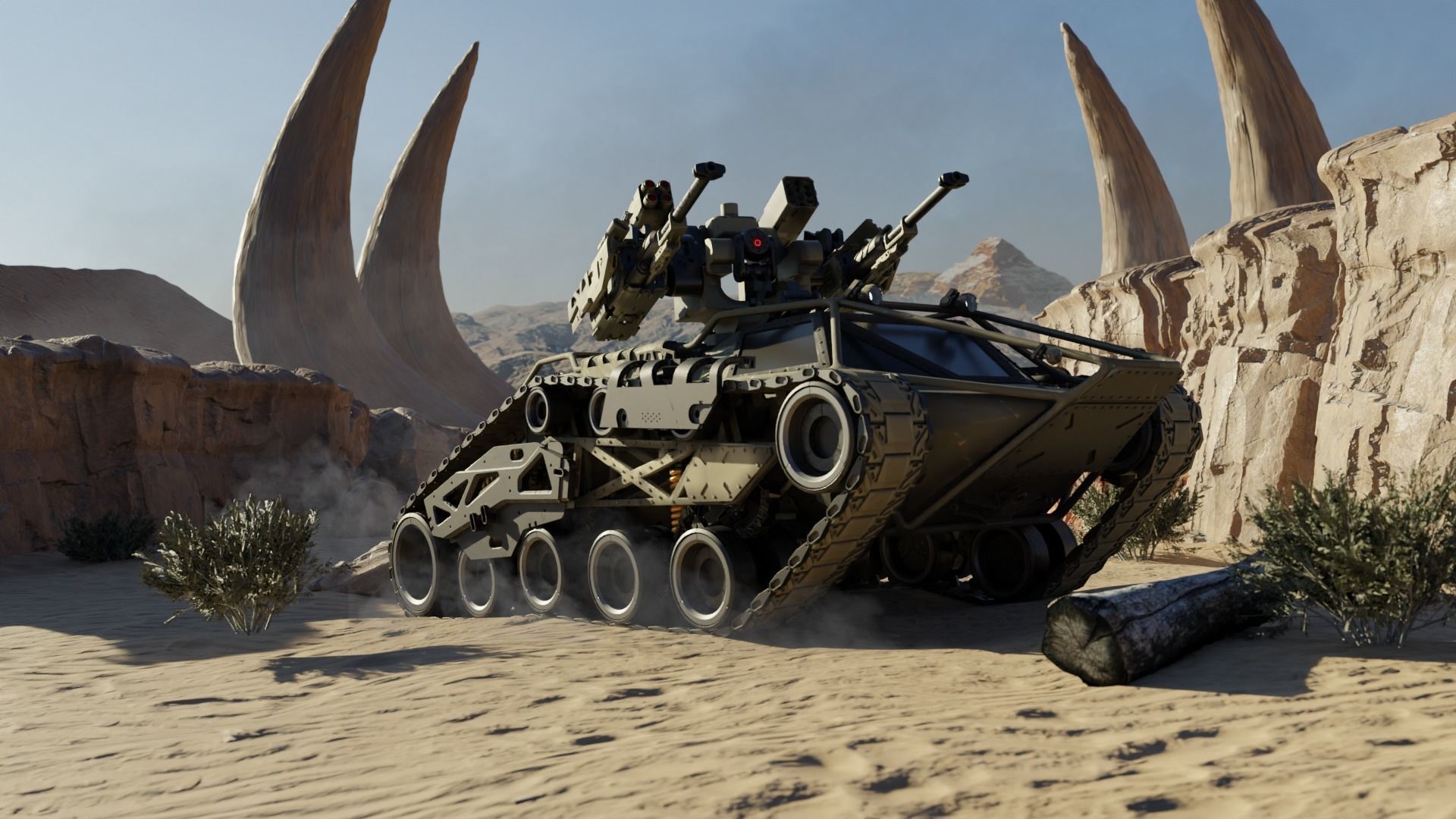 Sci-fi Tank Ripsaw 3D model rigged | CGTrader