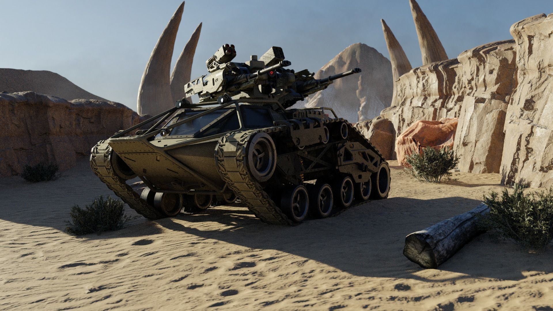 Sci-fi Tank Ripsaw 3D model rigged | CGTrader