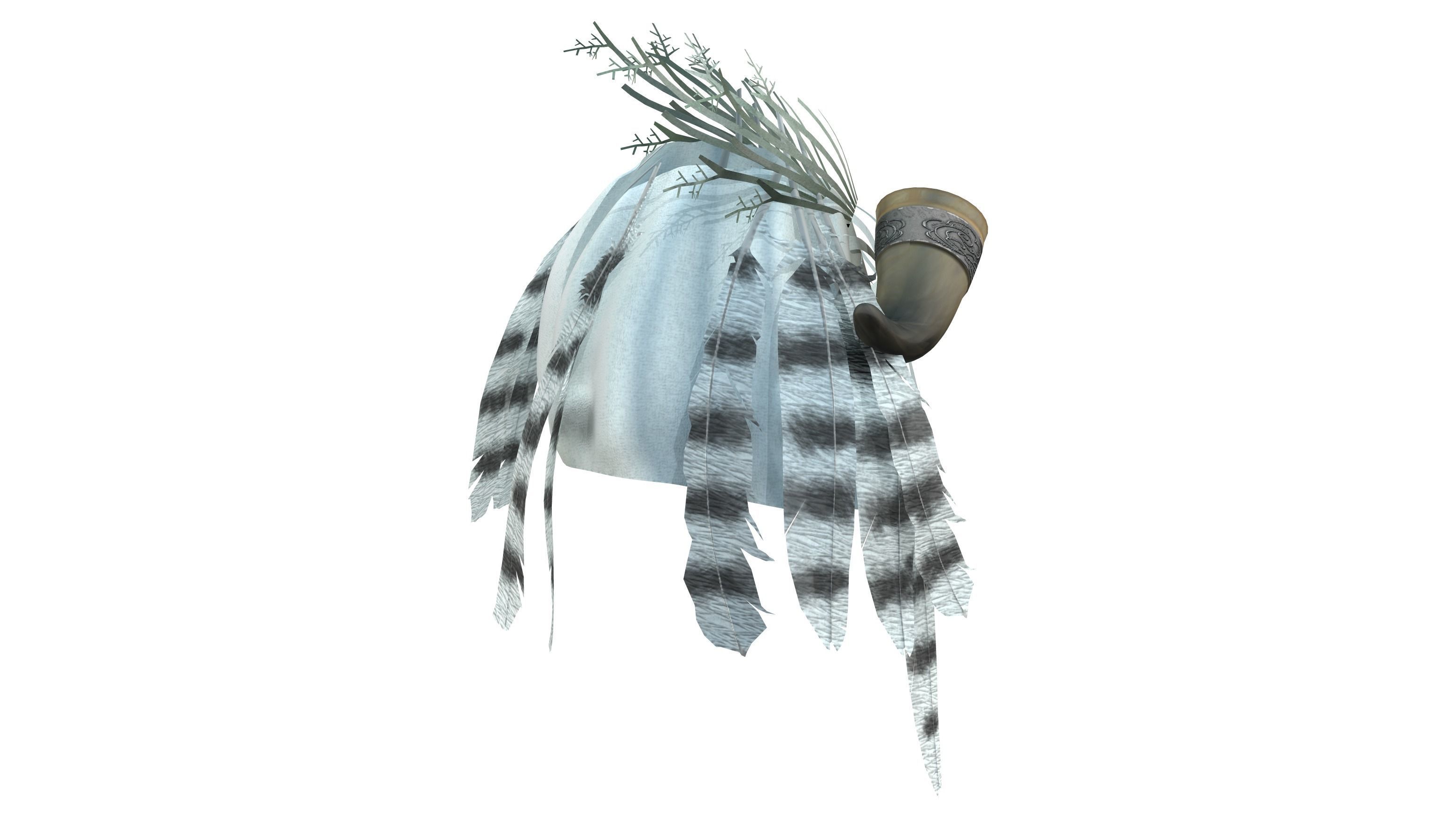 3D model Fantasy Around Waist Feathers Skirt VR / AR / low-poly | CGTrader