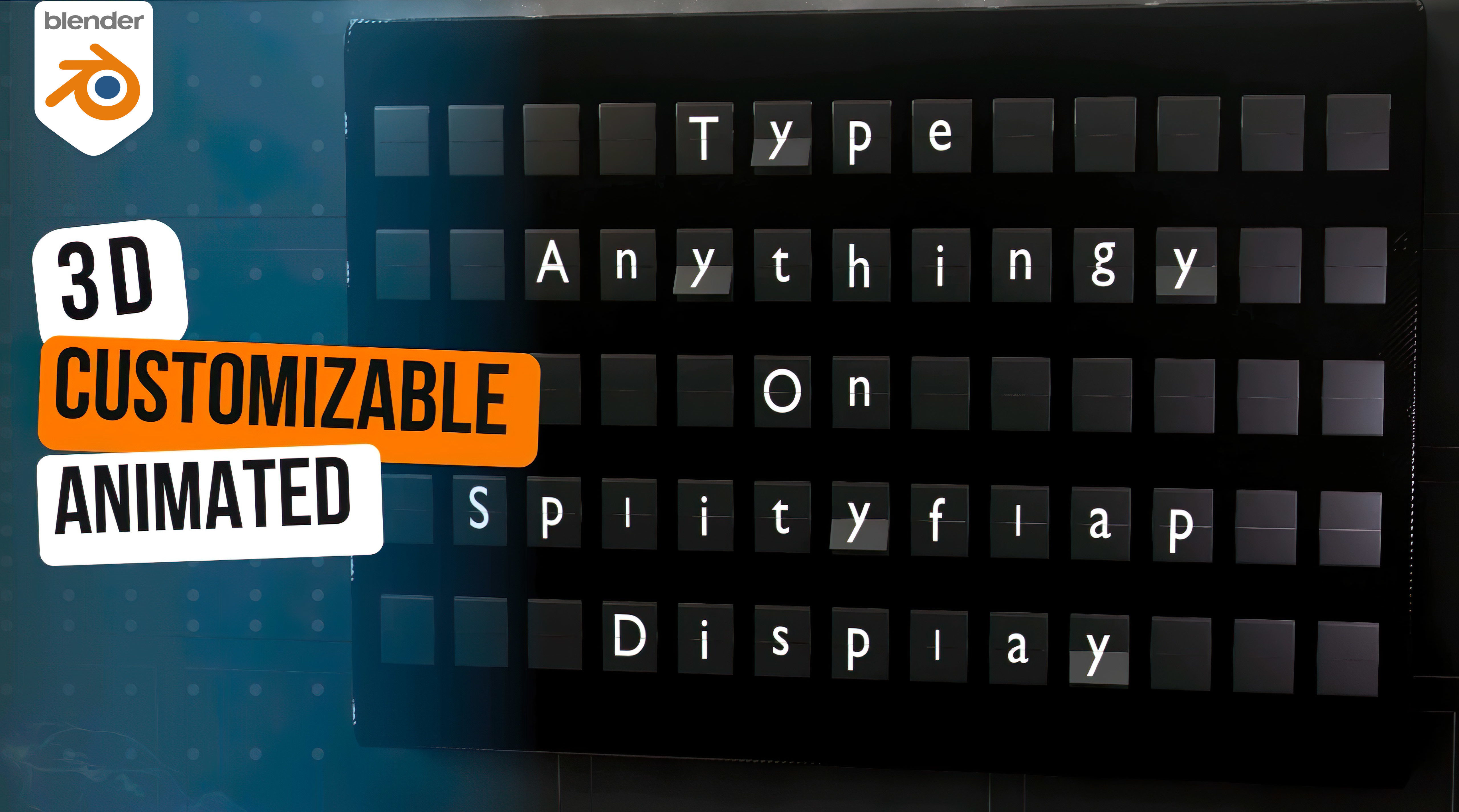 3D model Type anything on animated split-flap display VR / AR / low ...