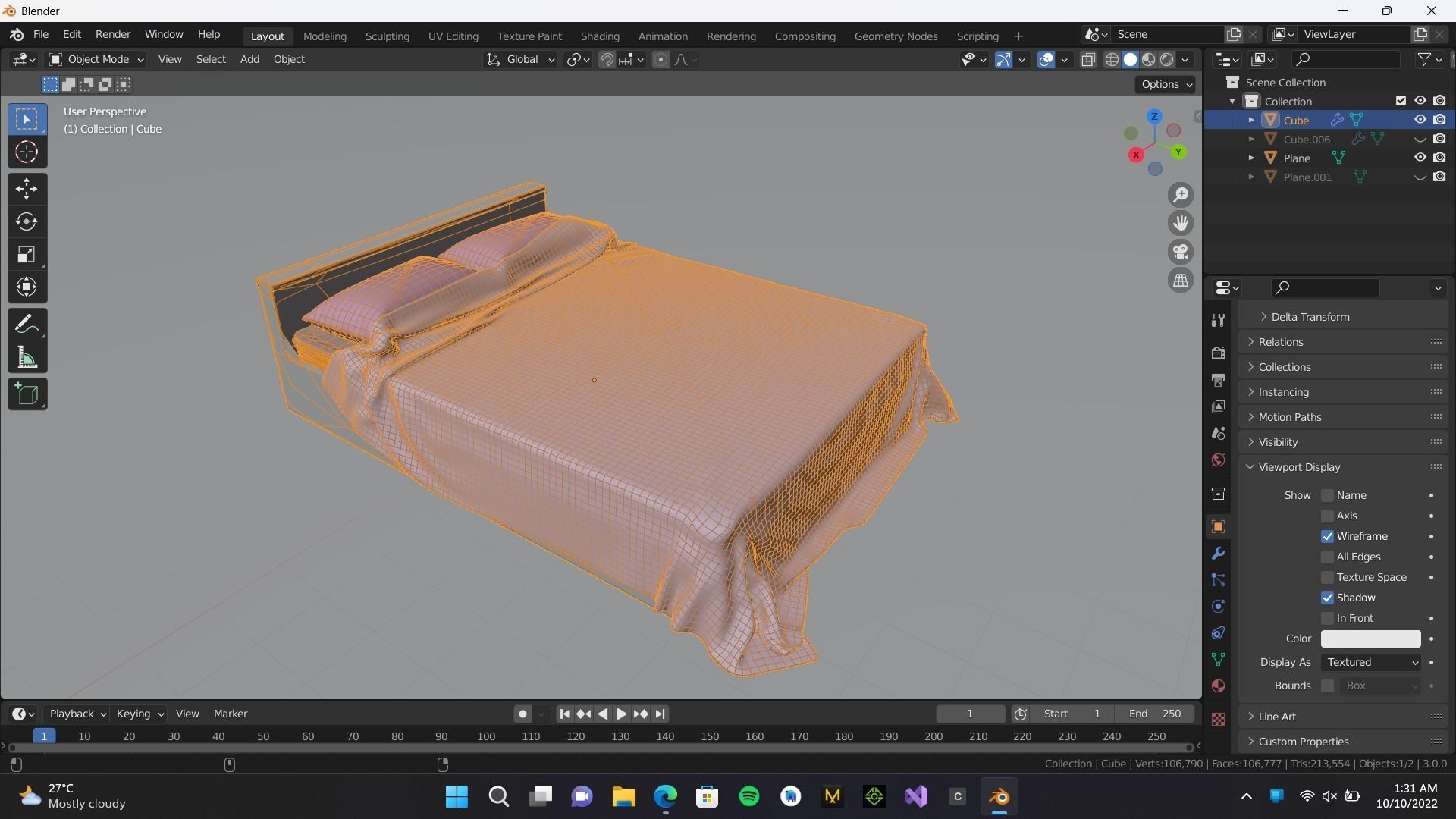 Realistic Bed- 3 Variants free VR / AR / low-poly 3D model | CGTrader