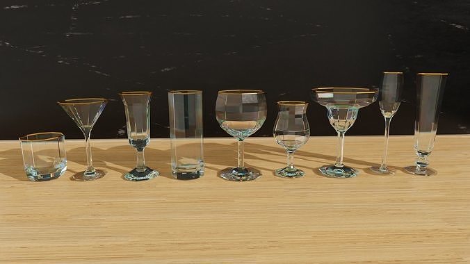 3D model Geometric Glass Colection VR / AR / low-poly | CGTrader