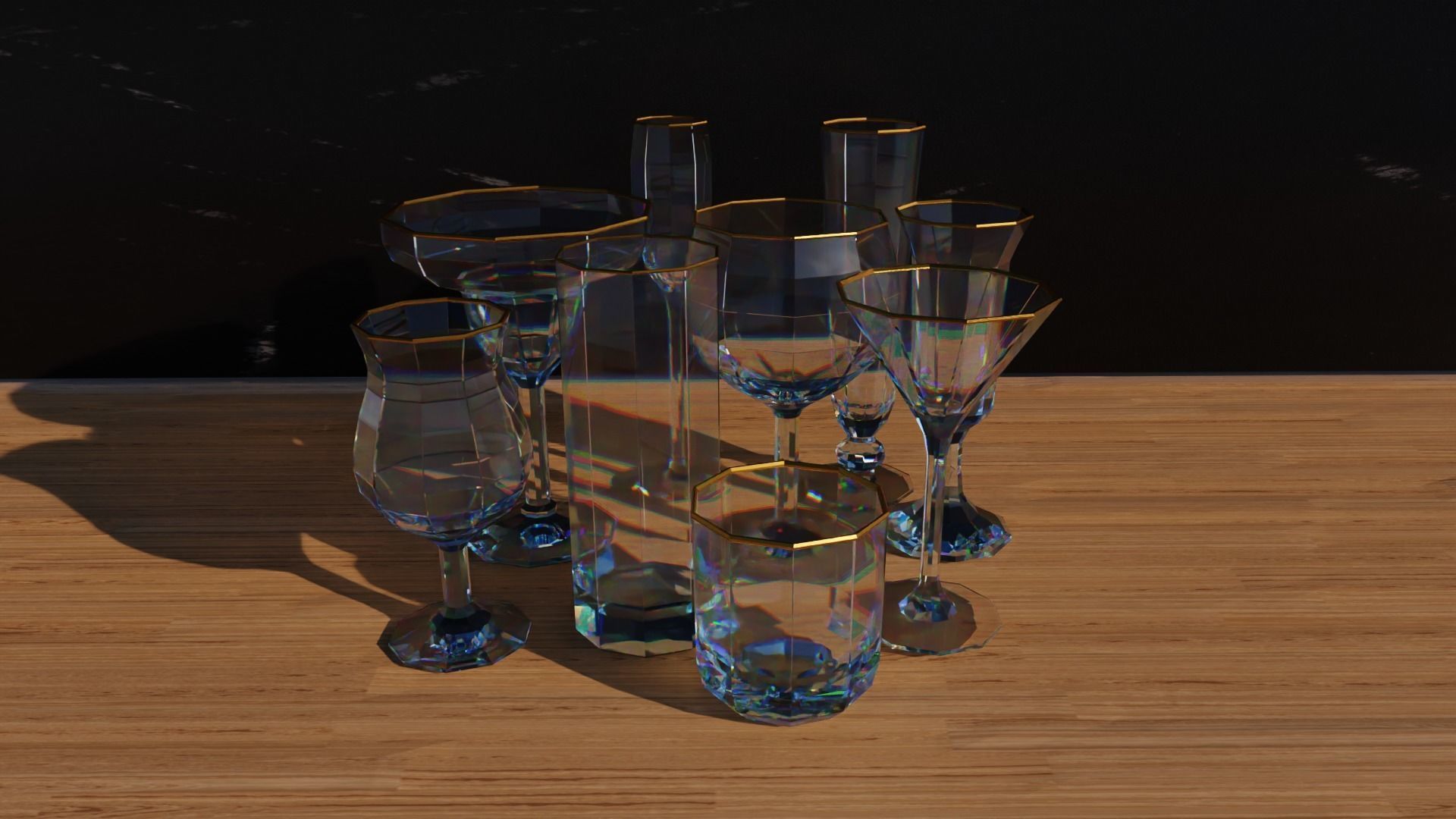 3D model Geometric Glass Colection VR / AR / low-poly | CGTrader