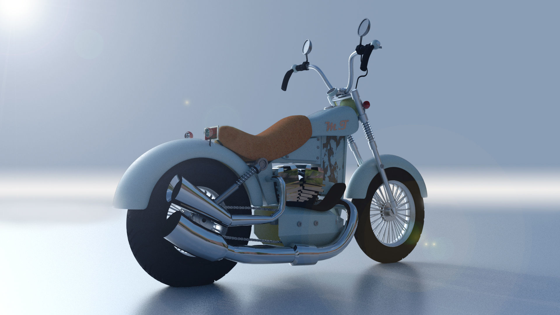 3D model stylized motorcycle VR / AR / low-poly | CGTrader