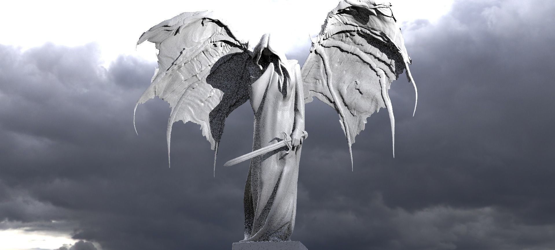 Ghost Angel Winged 3D model | CGTrader