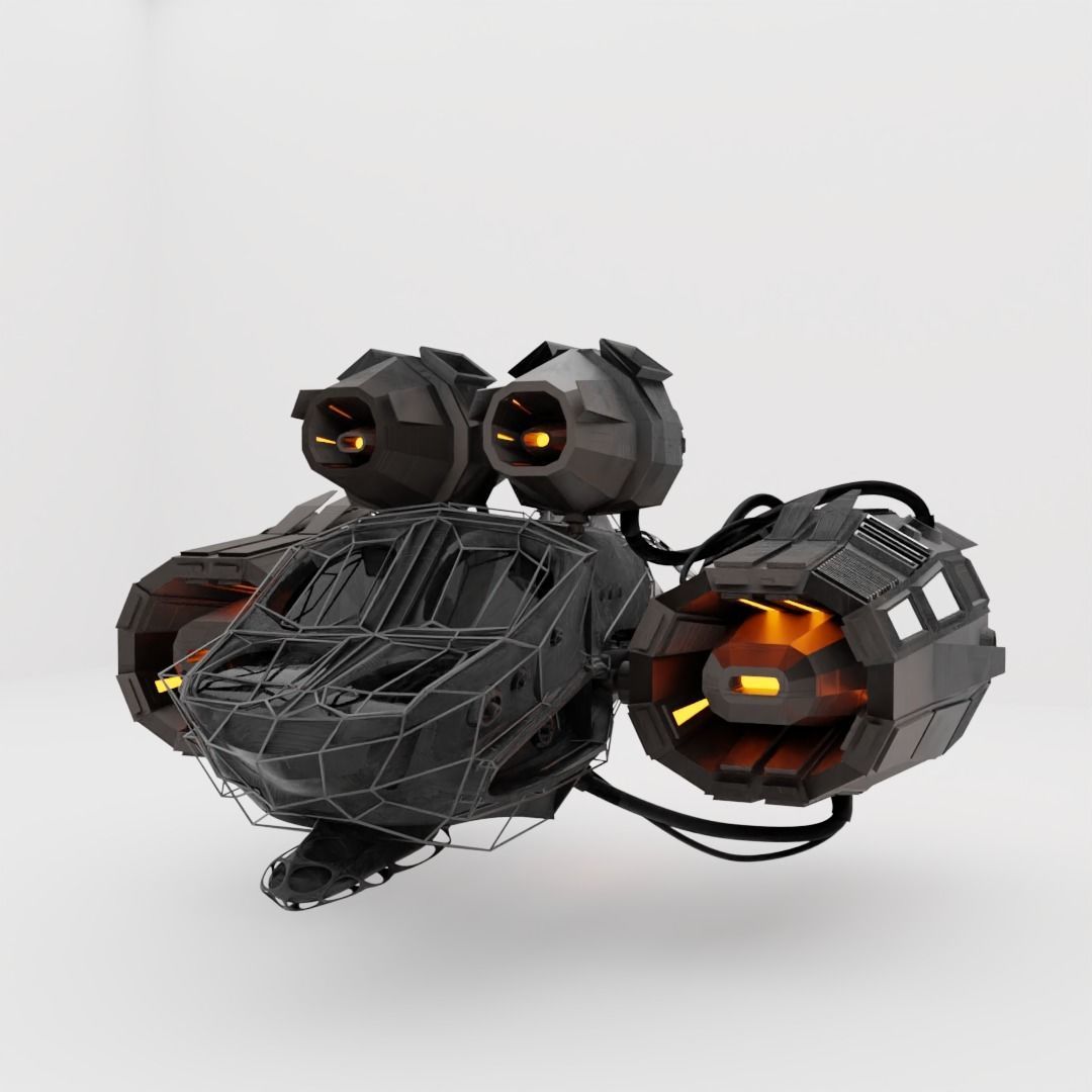 Desert Spaceship - Sci Fi Vehicle free 3D model | CGTrader