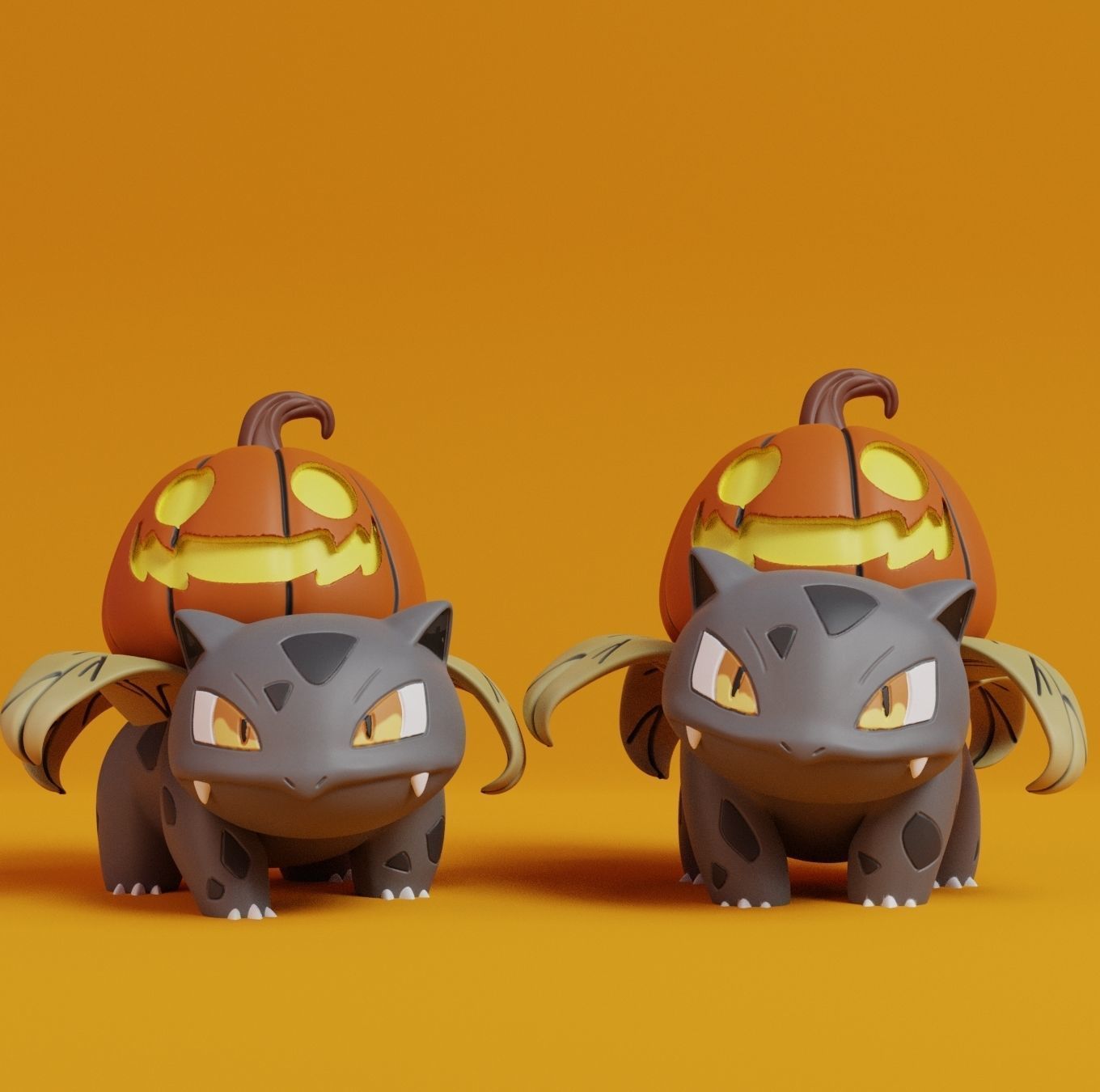 Pokemon - Ivysaur Halloween with 2 poses 3D model 3D printable | CGTrader