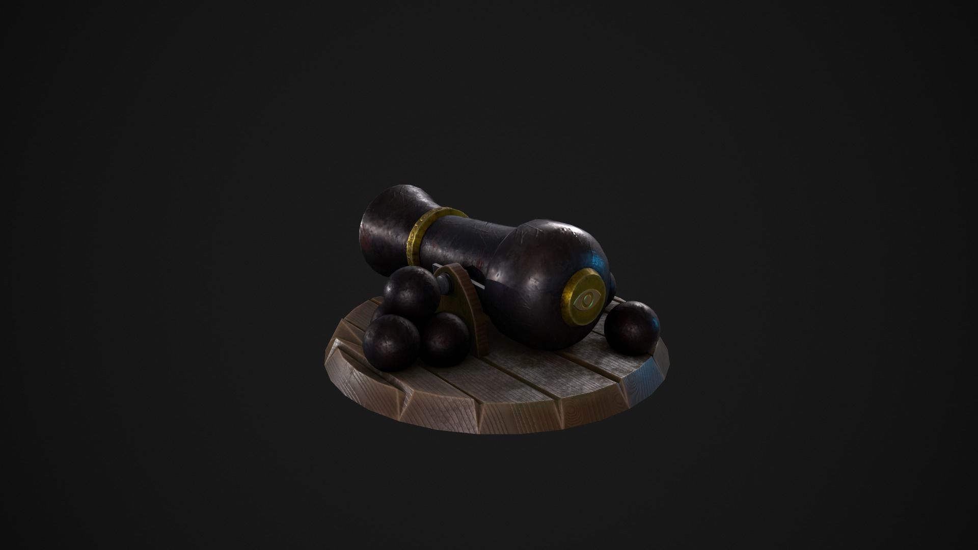 3D model Stylized Canon VR / AR / low-poly | CGTrader