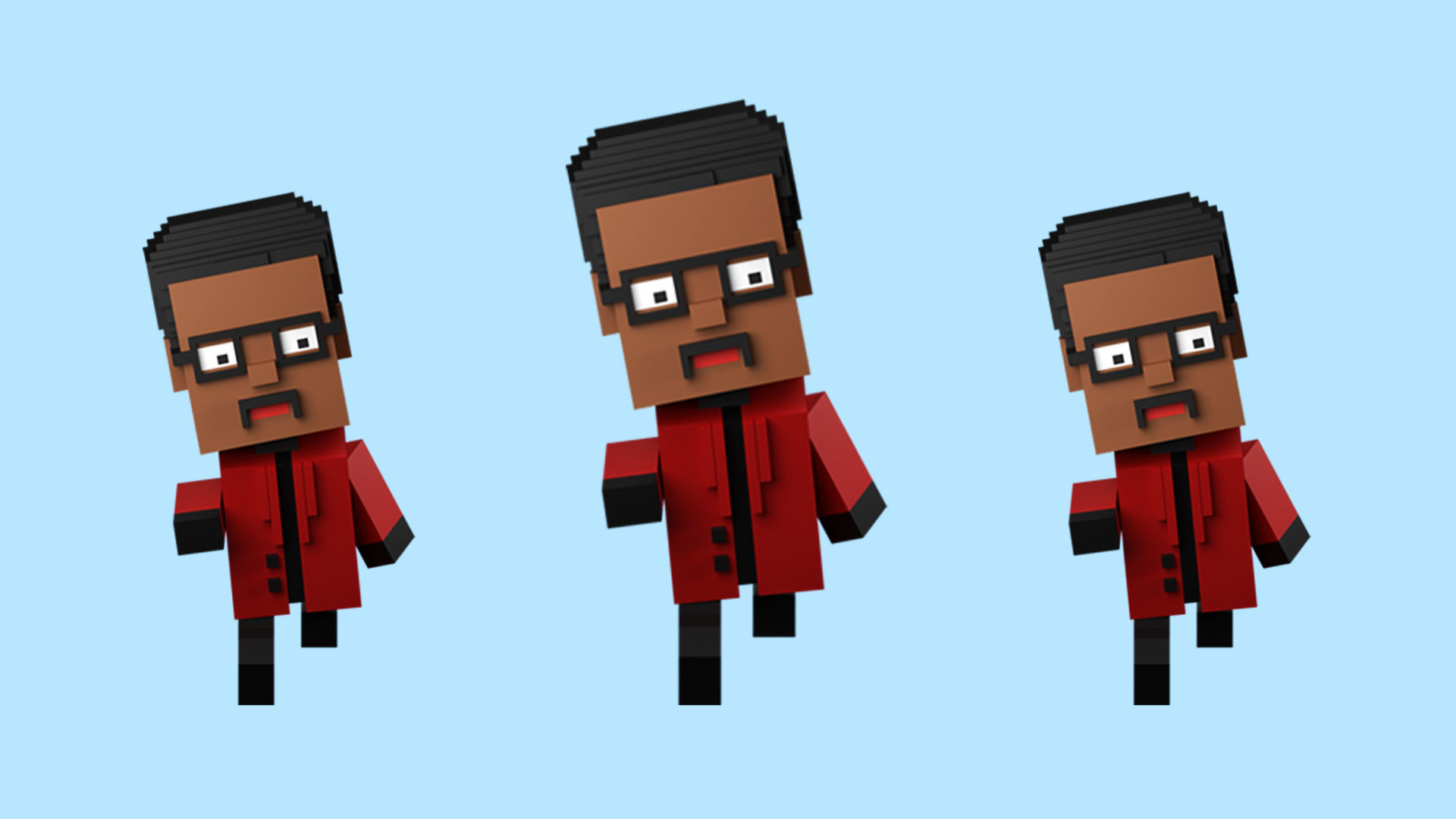 3D model Low poly characters 3 in voxel style VR / AR / low-poly | CGTrader