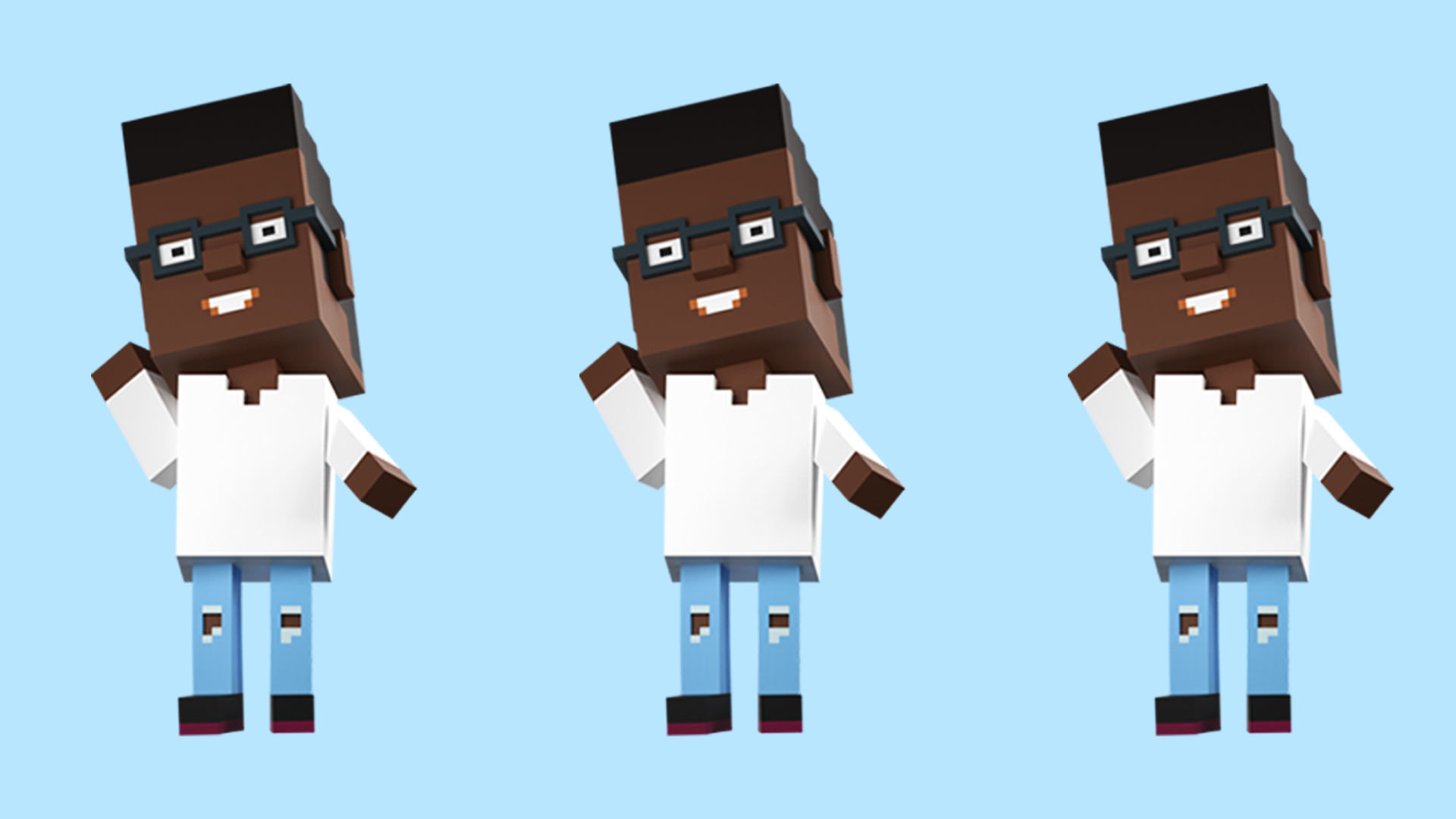 3D model Low poly characters 3 in voxel style VR / AR / low-poly | CGTrader