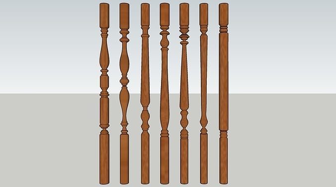 Baluster 3D Sketchup Model Download 3D model | CGTrader