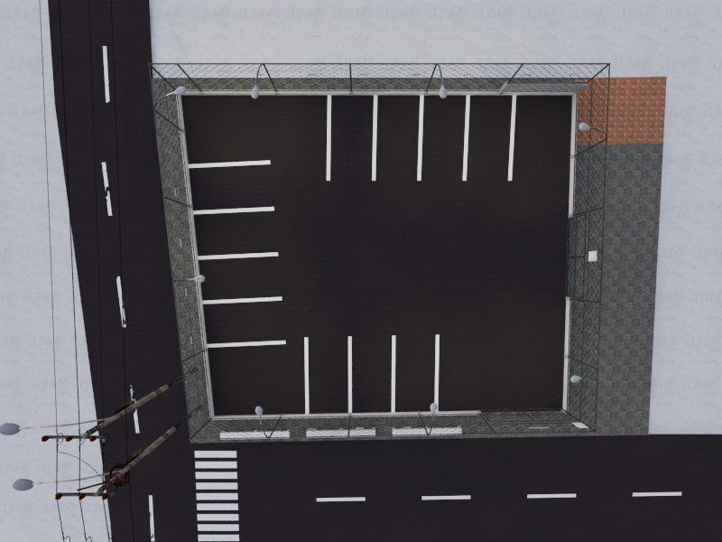 black and white parking area 3D model 3D printable | CGTrader
