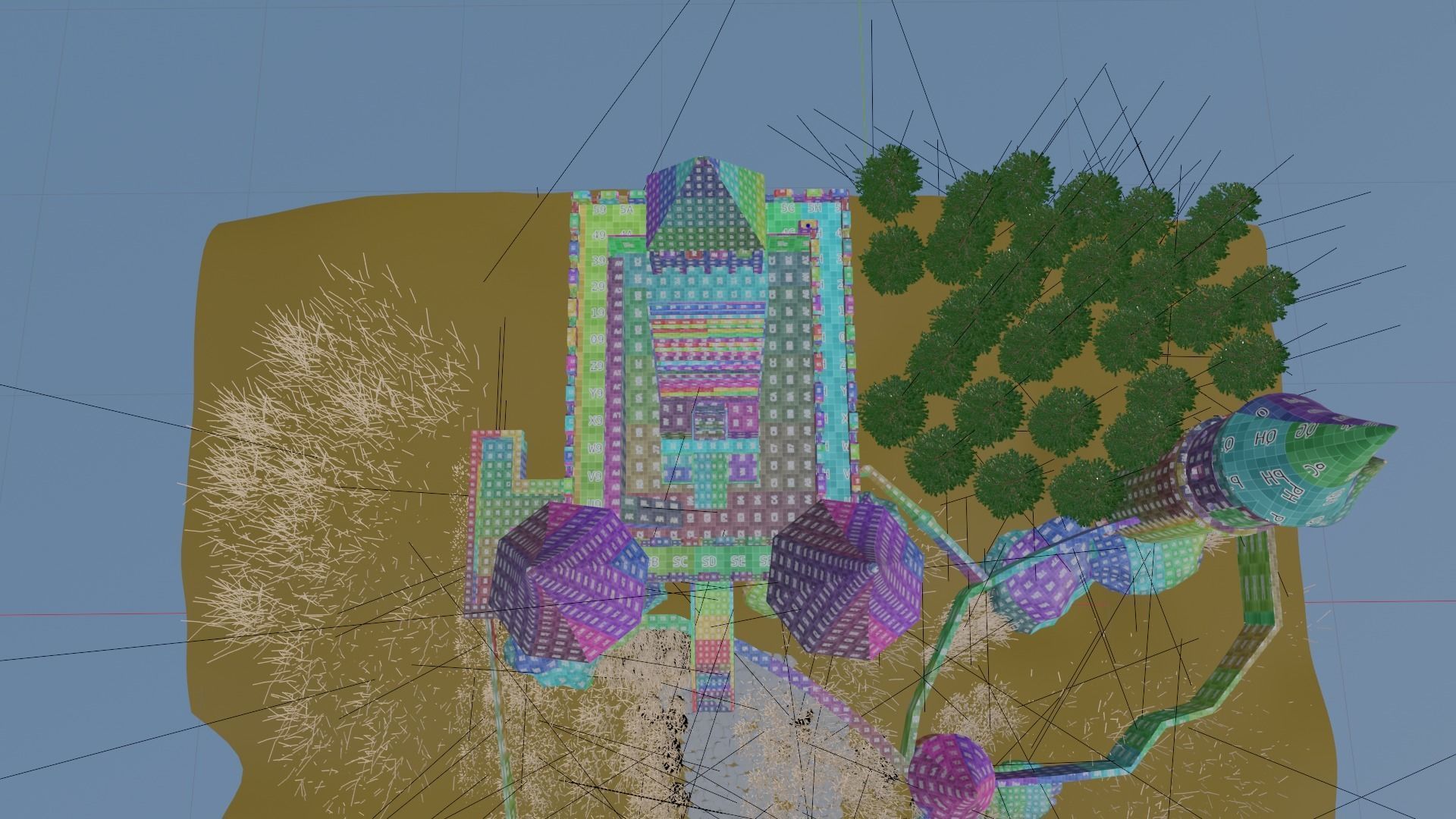 3D model 3D Low Poly Medieval Castle Scene VR / AR / low-poly | CGTrader