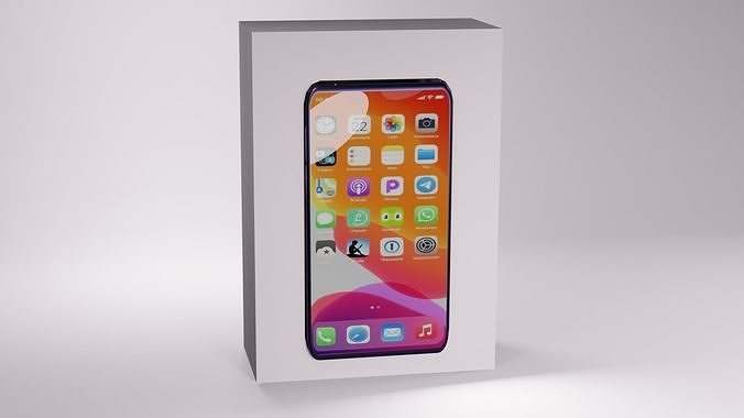 Smartphone Realistic 3D model iphone xr box mockup 3D model | CGTrader