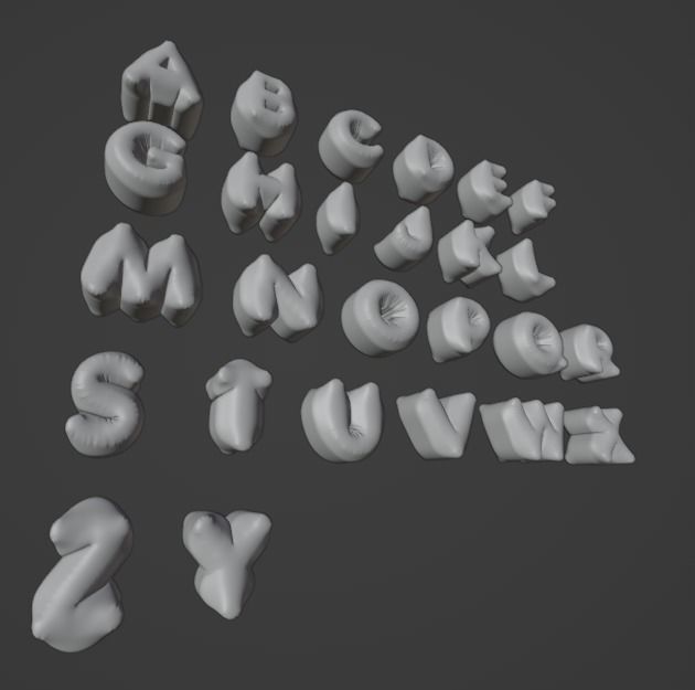 PUFFY LETTERS 3D model | CGTrader