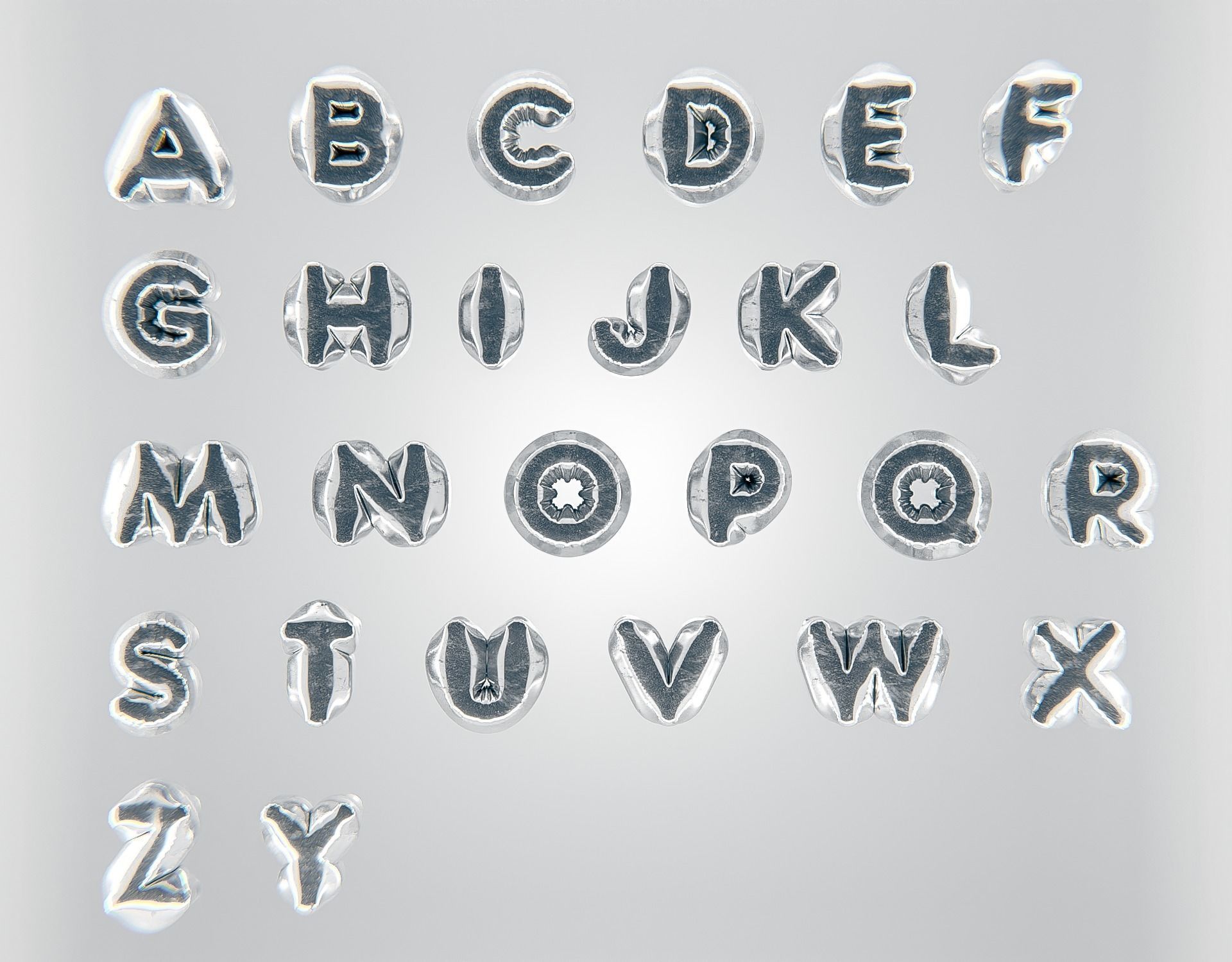 PUFFY LETTERS 3D model | CGTrader