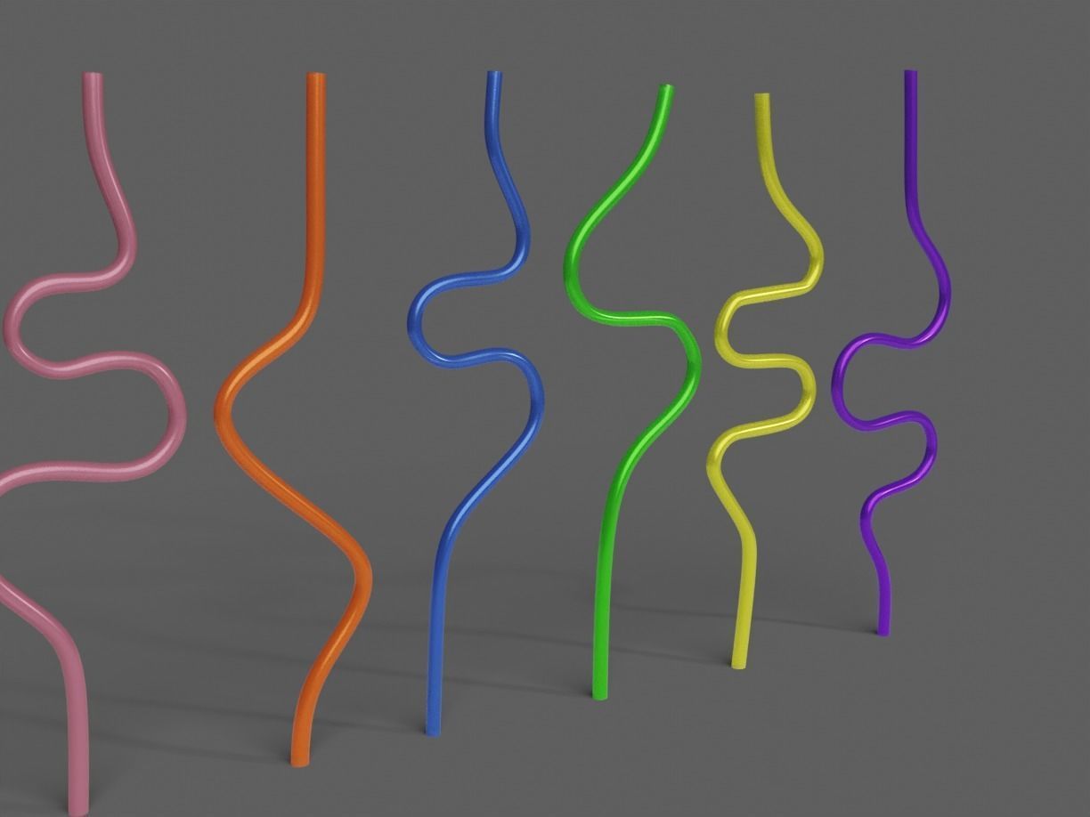 3D model Silly Straws Batch 01 VR / AR / low-poly | CGTrader