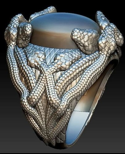 snake ring 3D model | CGTrader