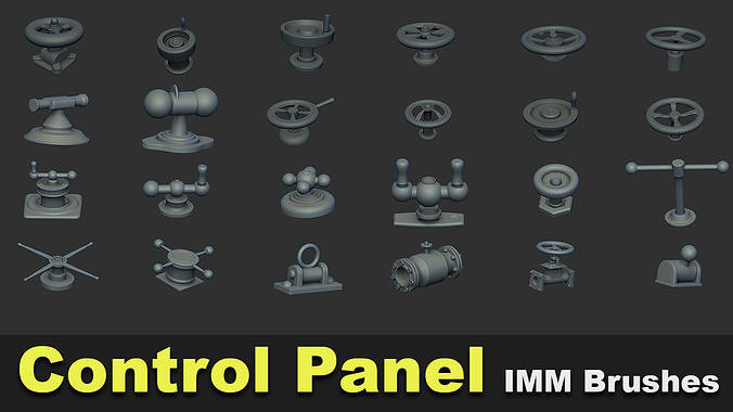 30 Control Panel IMM Brushes and 3D Models Pack 3D model | CGTrader