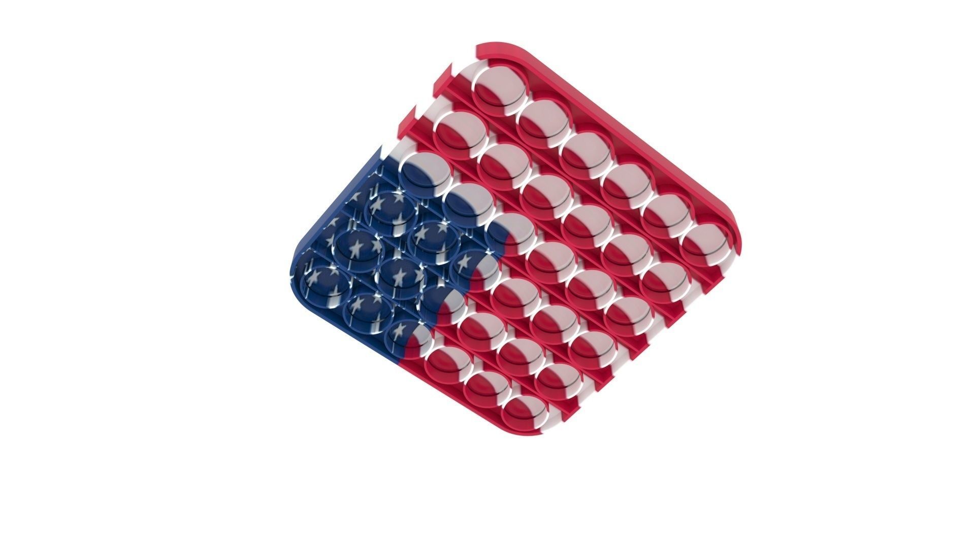 Square Flag of United States Pop It Fidget Toy 3D model | CGTrader